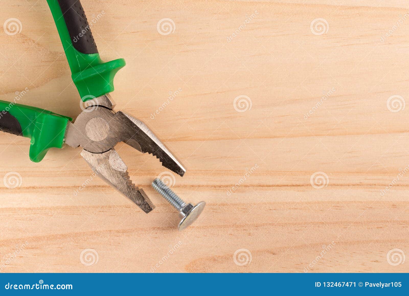 Building Tools, Set of Tools a Wood Panel with Blank Space for Your ...