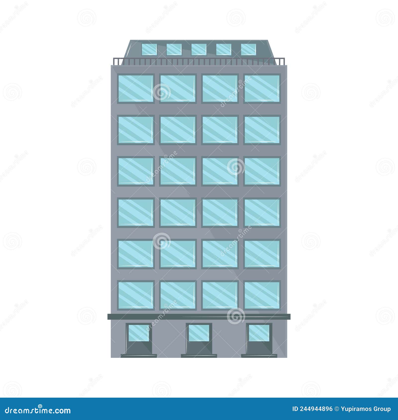 Building tower icon stock vector. Illustration of residential - 244944896