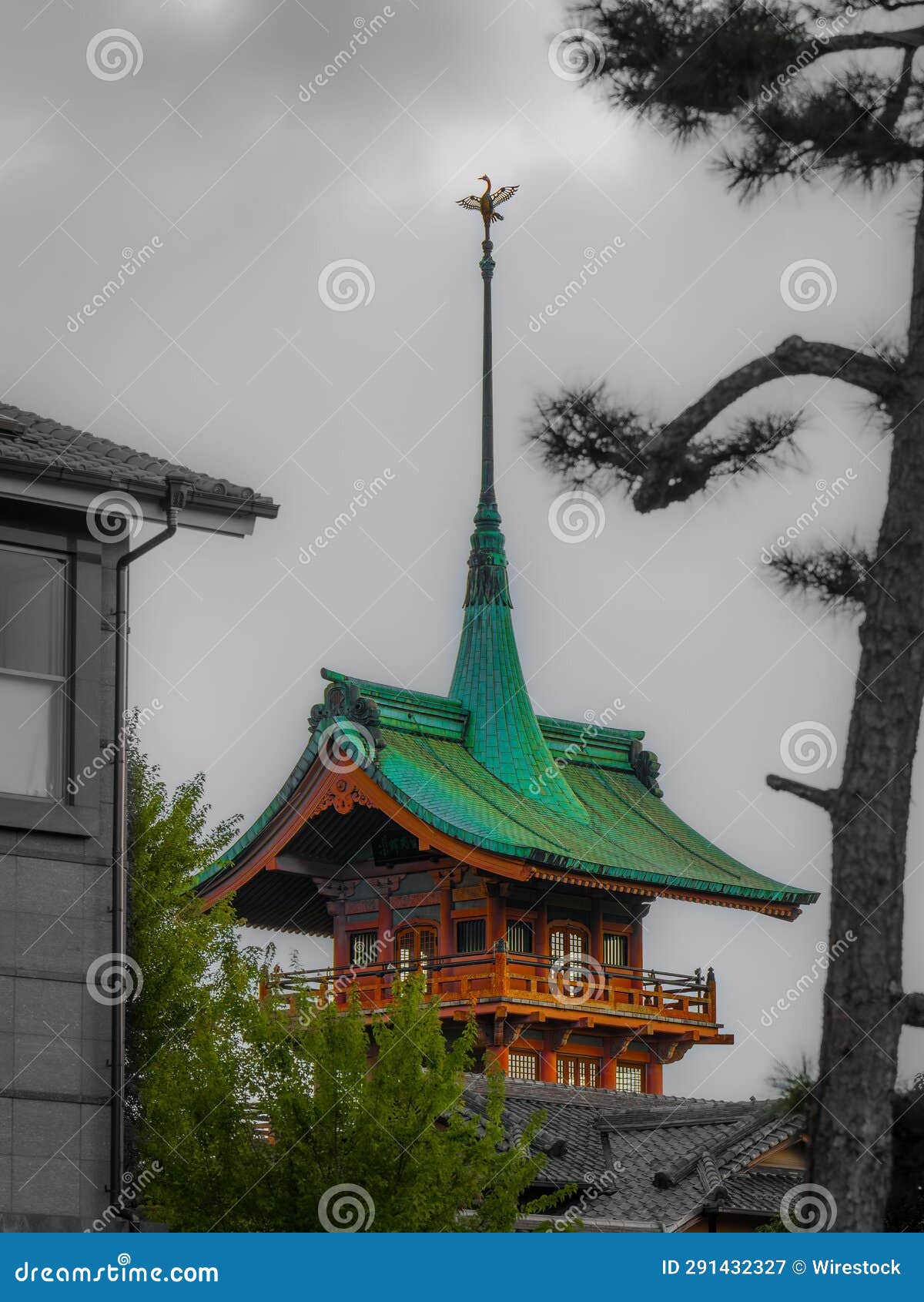 Building with a Tower on Top, Complete with Two Distinct Spires Stock ...