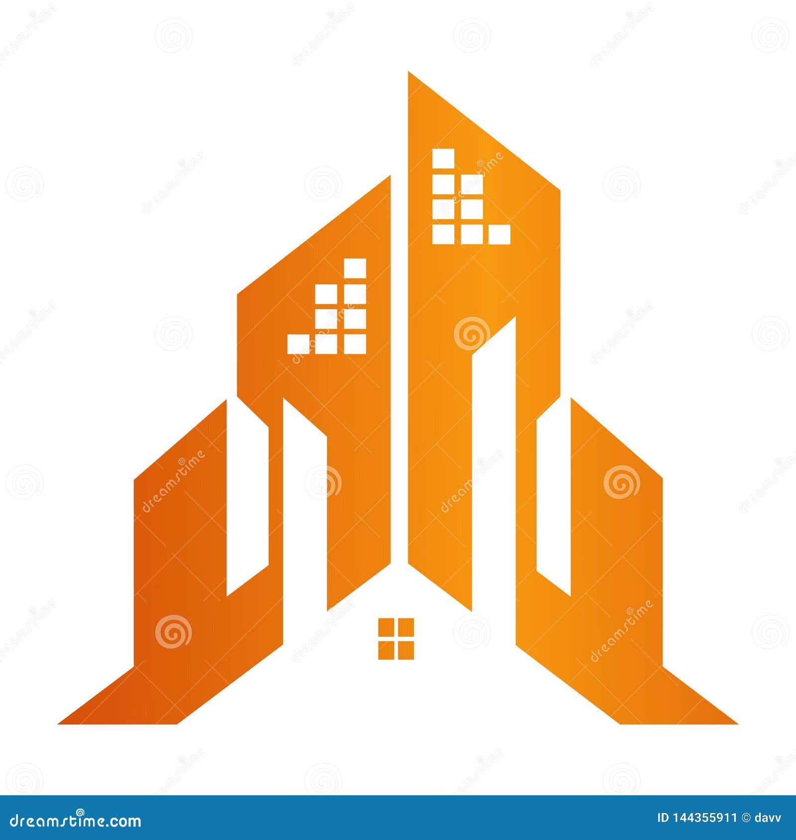 Building Town Construction Concept Design. Symbol Graphic Template ...