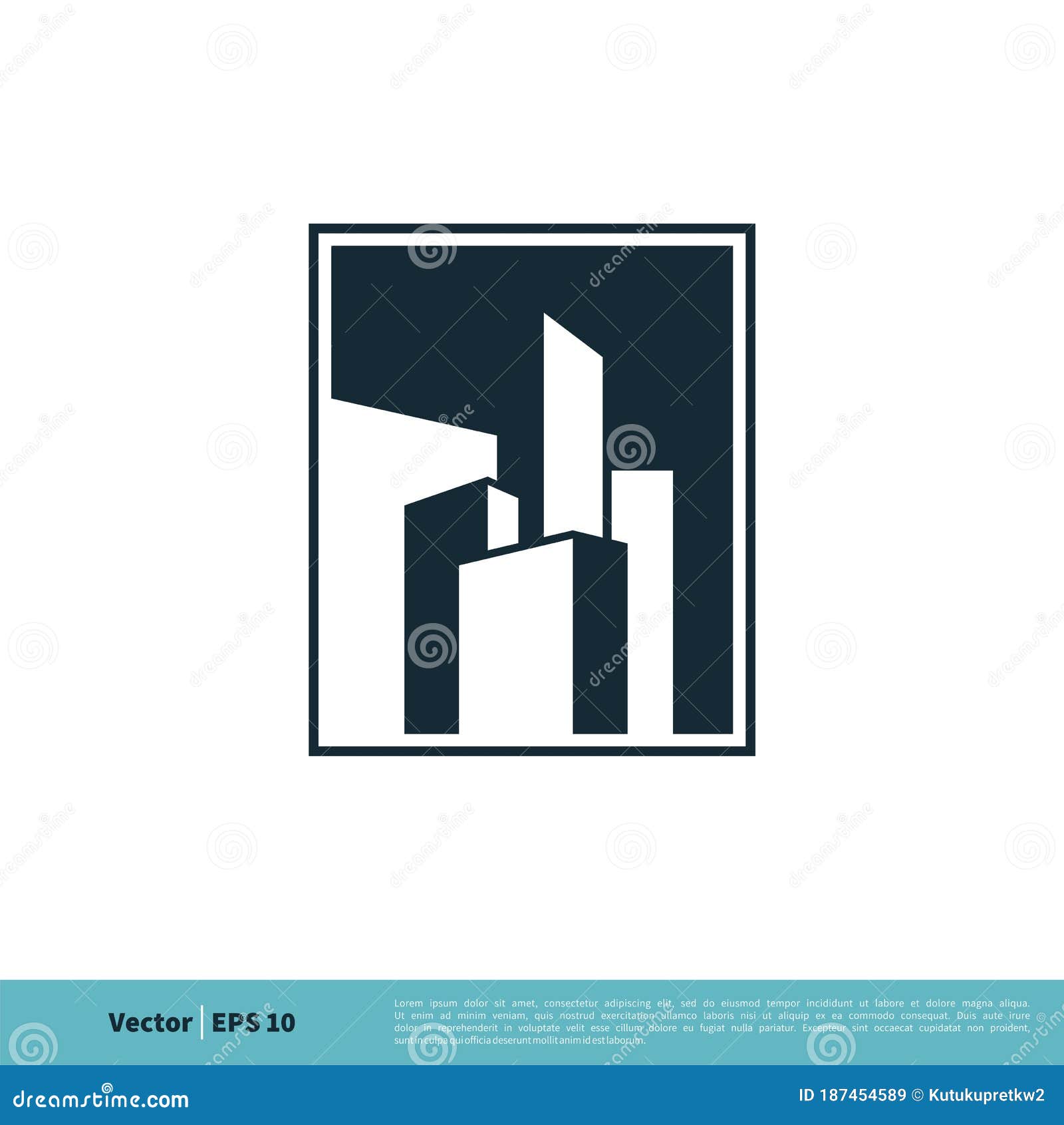 Building Town Icon Vector Logo Template Illustration Design. Vector EPS ...