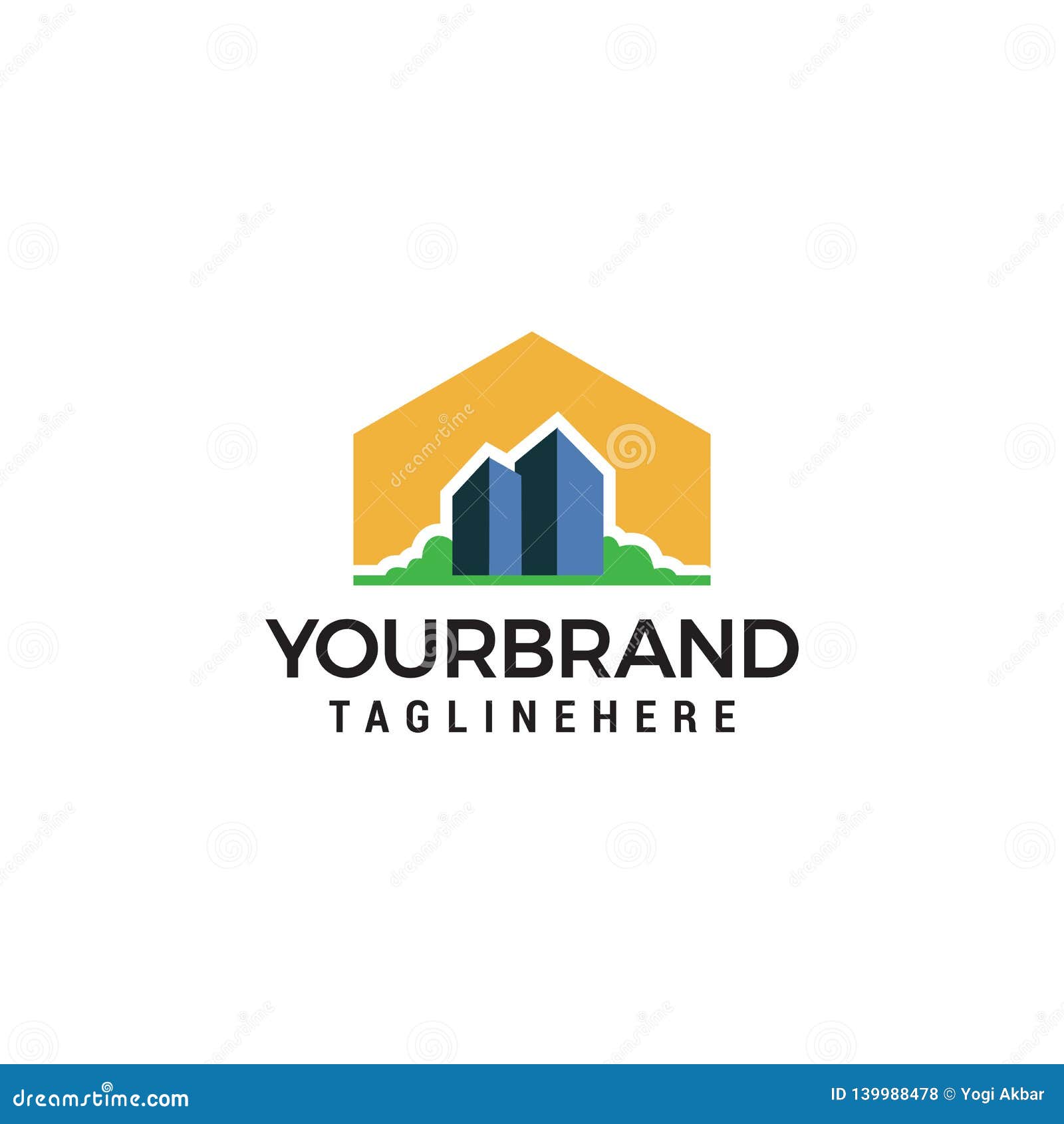 Building Town Logo Template Stock Vector - Illustration of modern ...