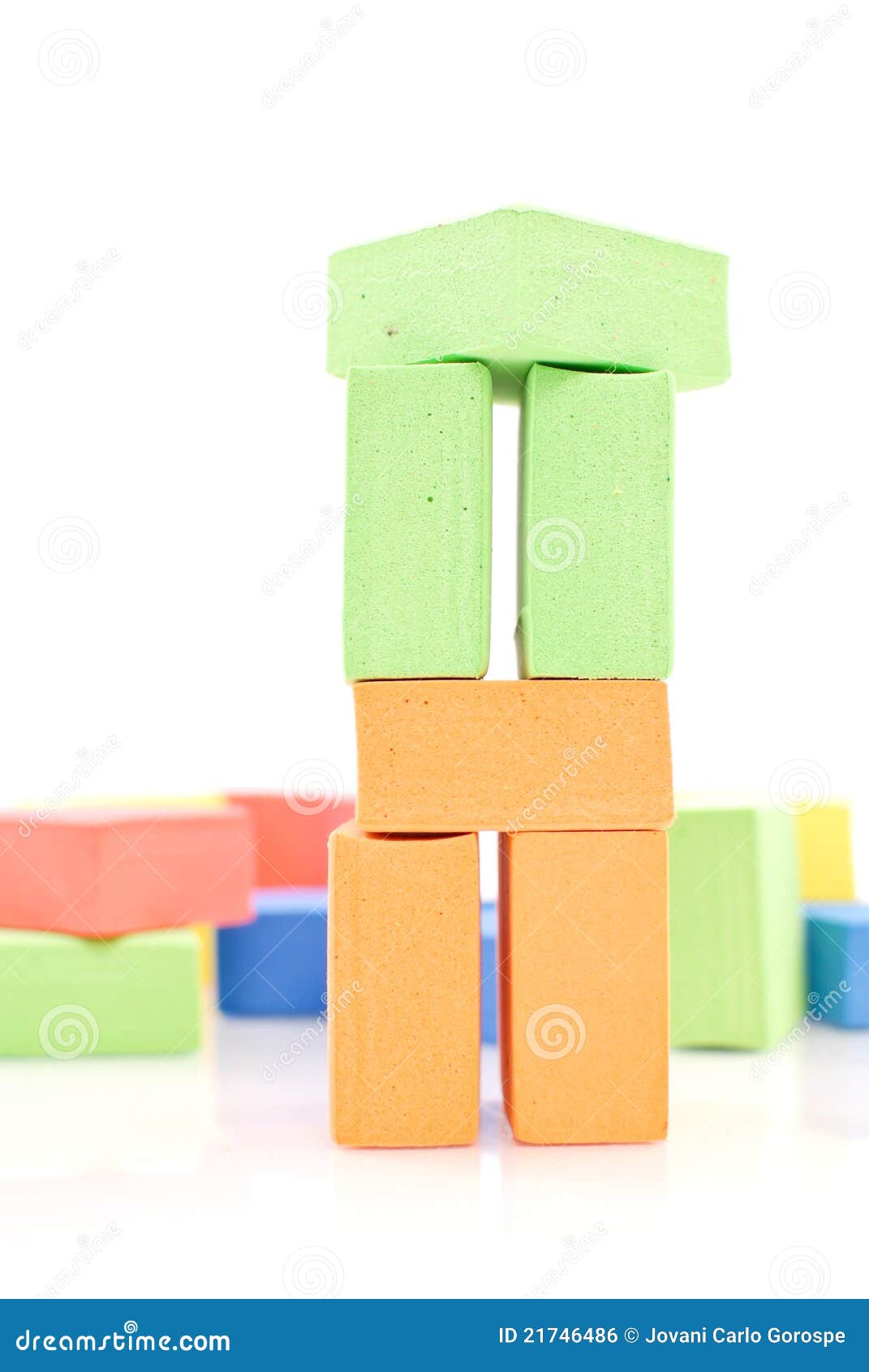 Building with Toy Blocks stock photo. Image of children - 21746486