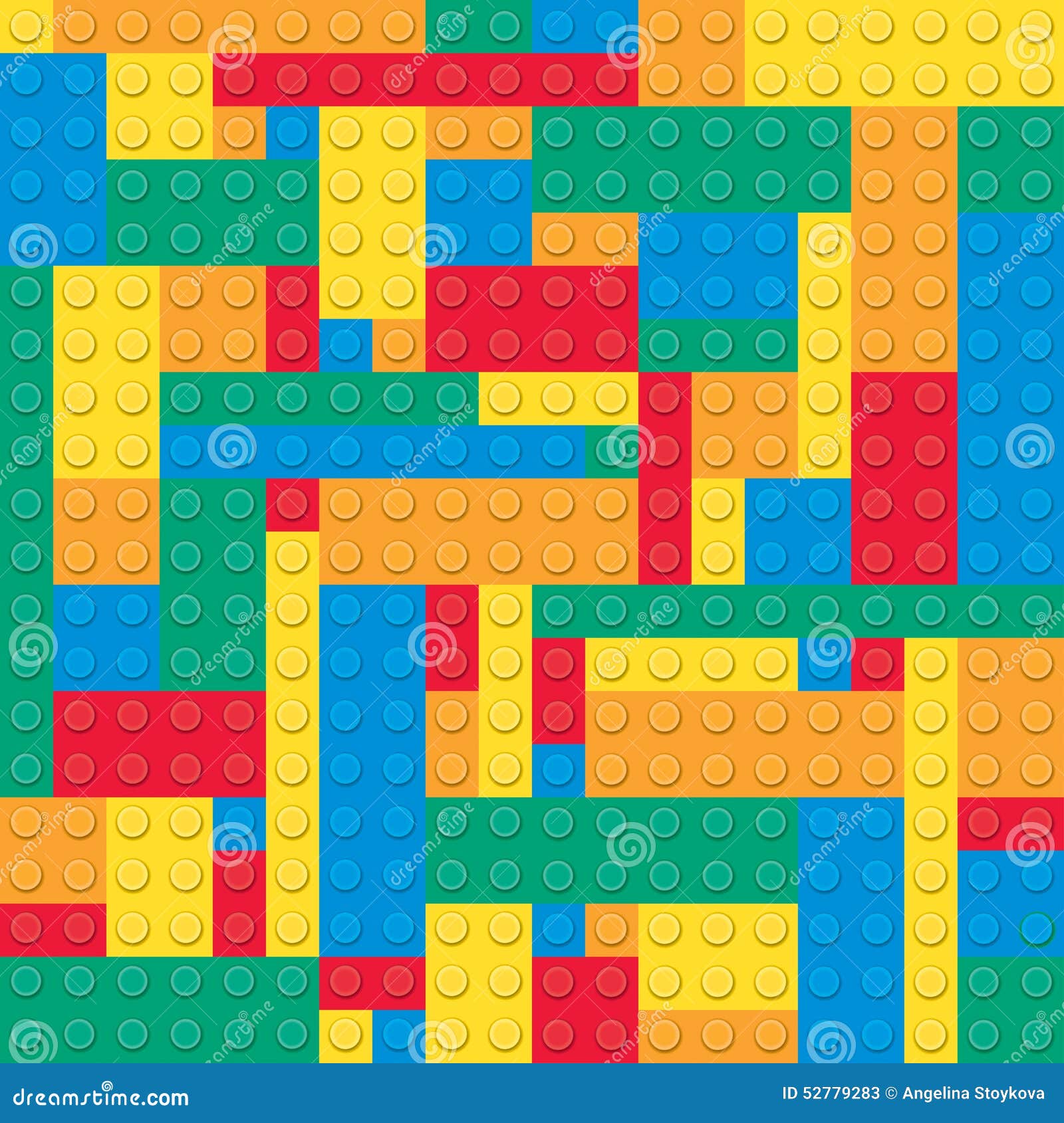 Building Toy Bricks. Seamless Pattern Stock Vector - Illustration of ...