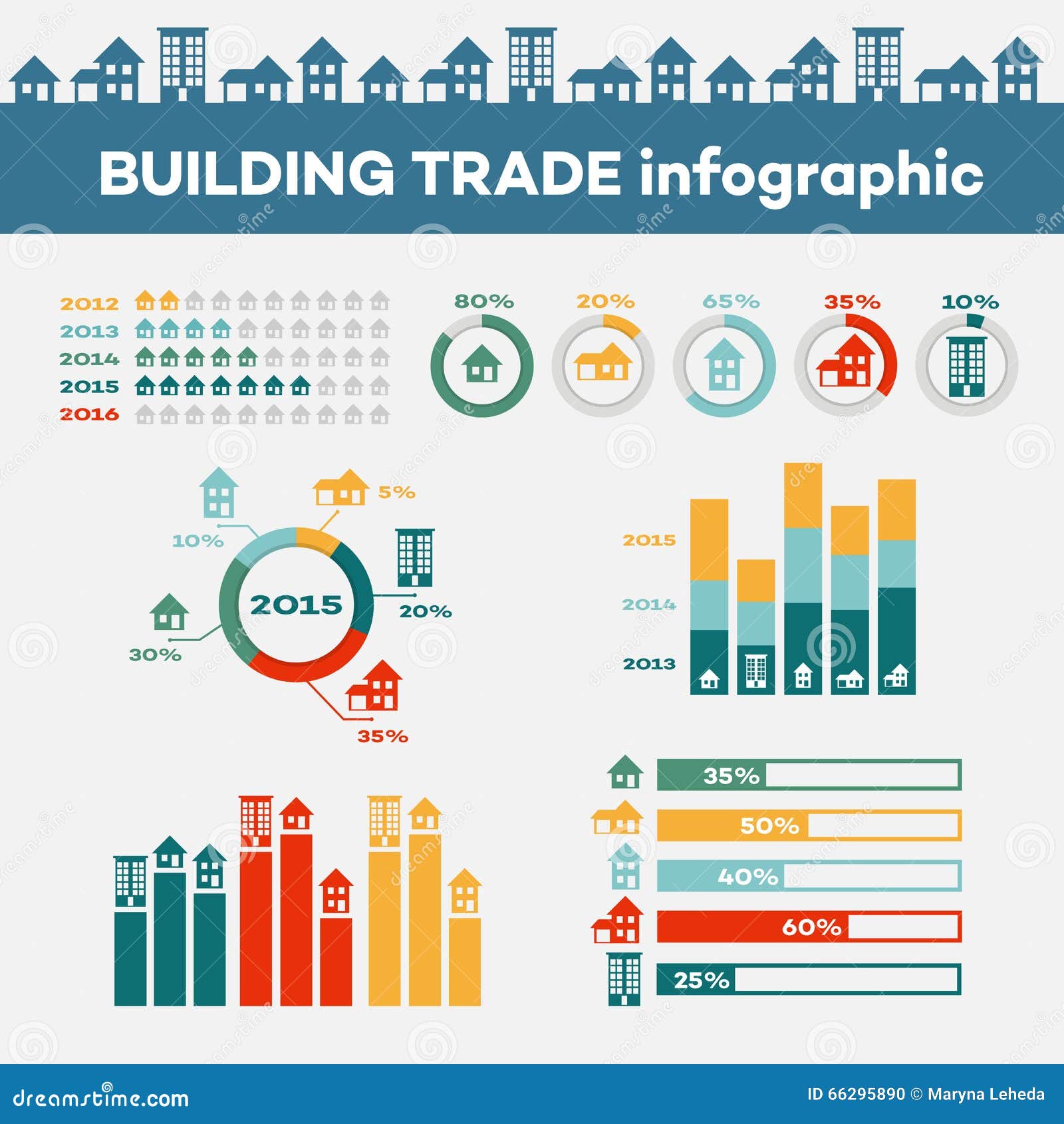Building Trade Infographic Vector Illustration | CartoonDealer.com ...