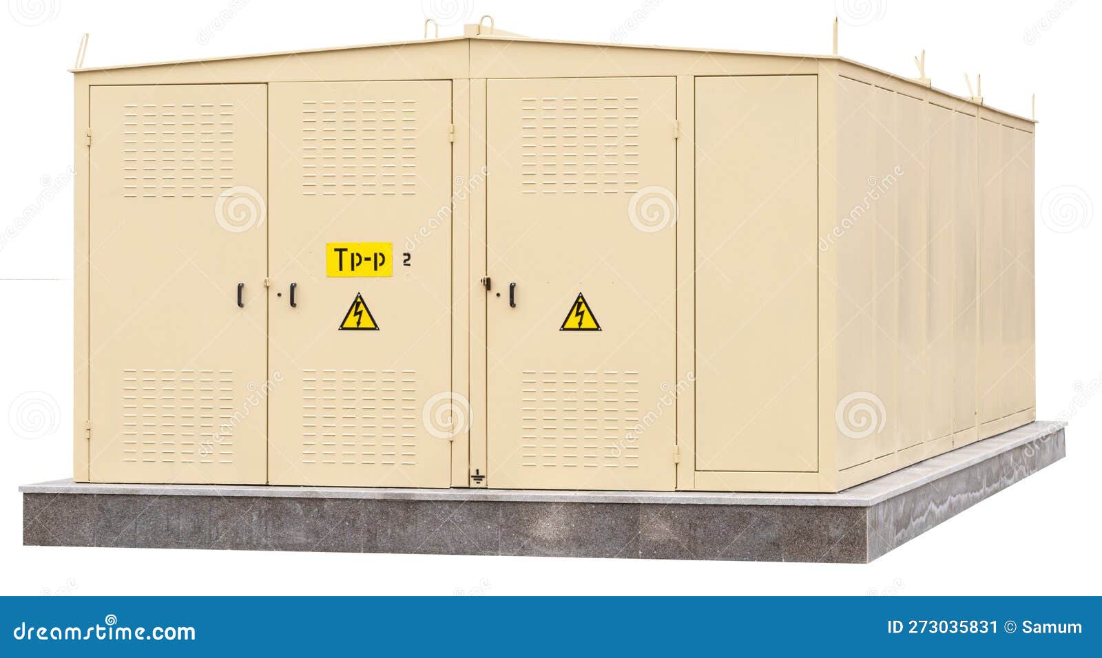 Building Transformer Substation Stock Image - Image of green, industry ...