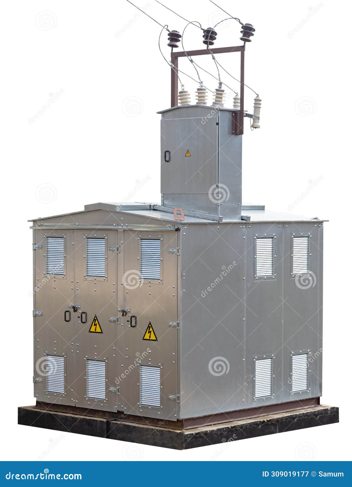 Building Transformer Substation Stock Image - Image of generate ...