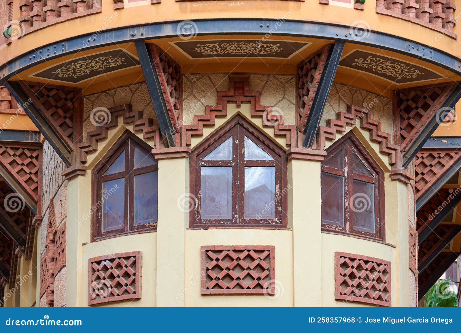 Building with Triangular Windows and Iron Beams Editorial Stock Photo ...