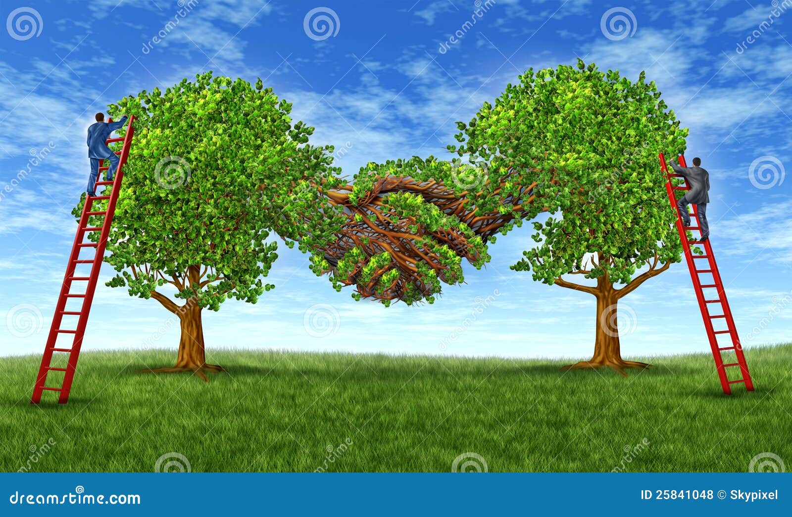 Building Trust and Growing a Partnership Stock Illustration ...