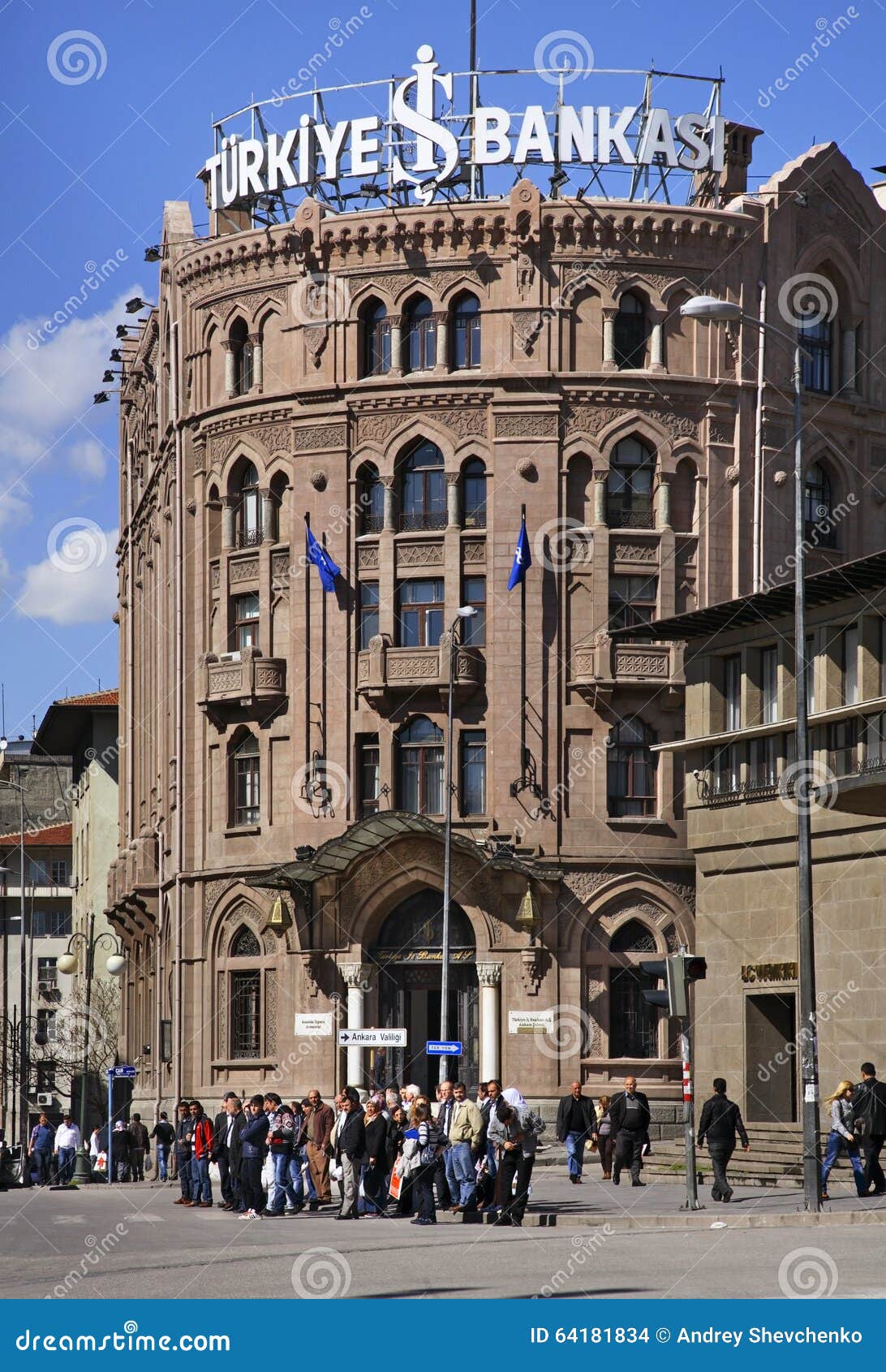 Building of Turkish Bank on Ulus Square in Ankara. Turkey Editorial ...