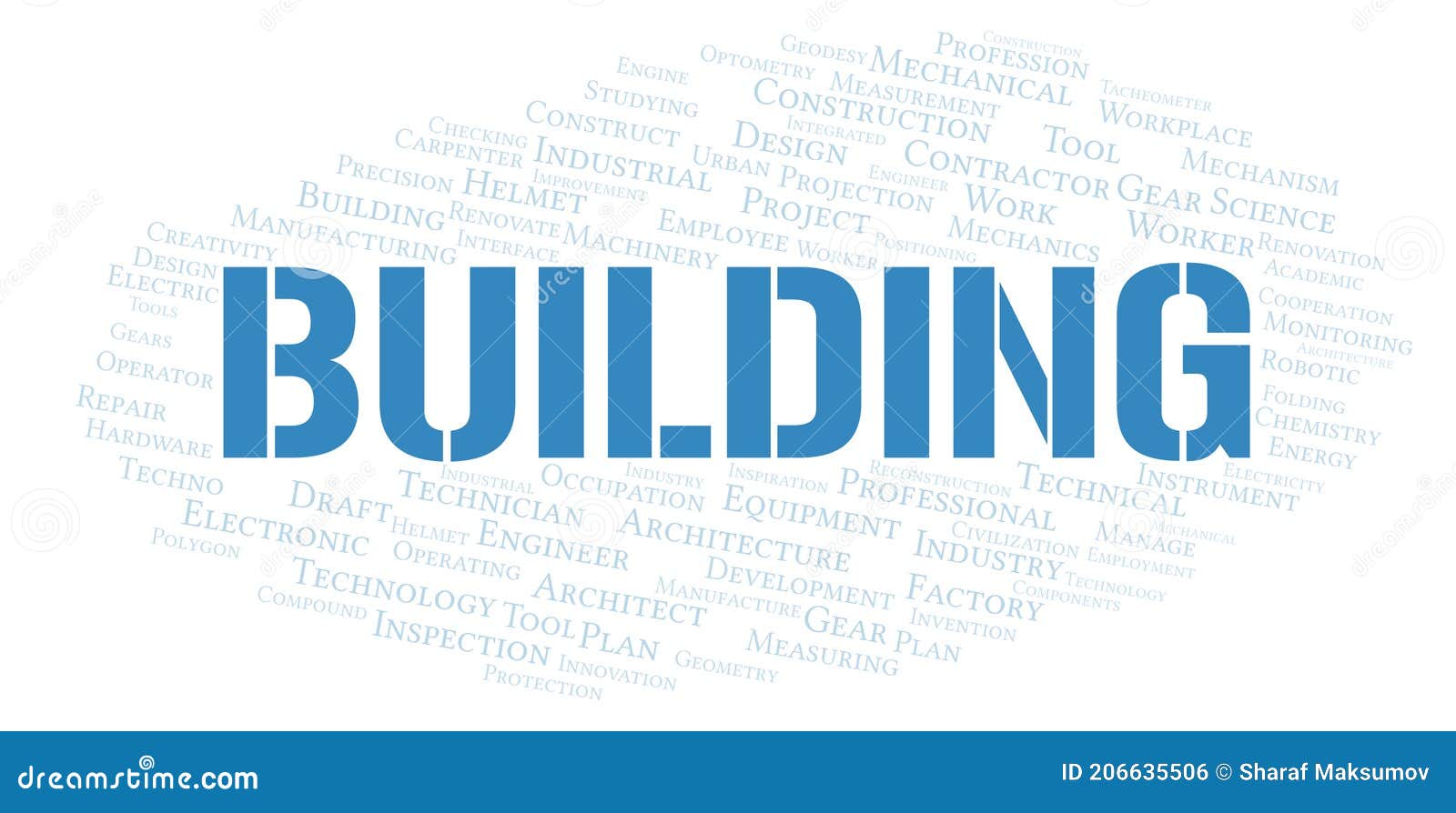 Building Typography Word Cloud Create with the Text only Stock ...