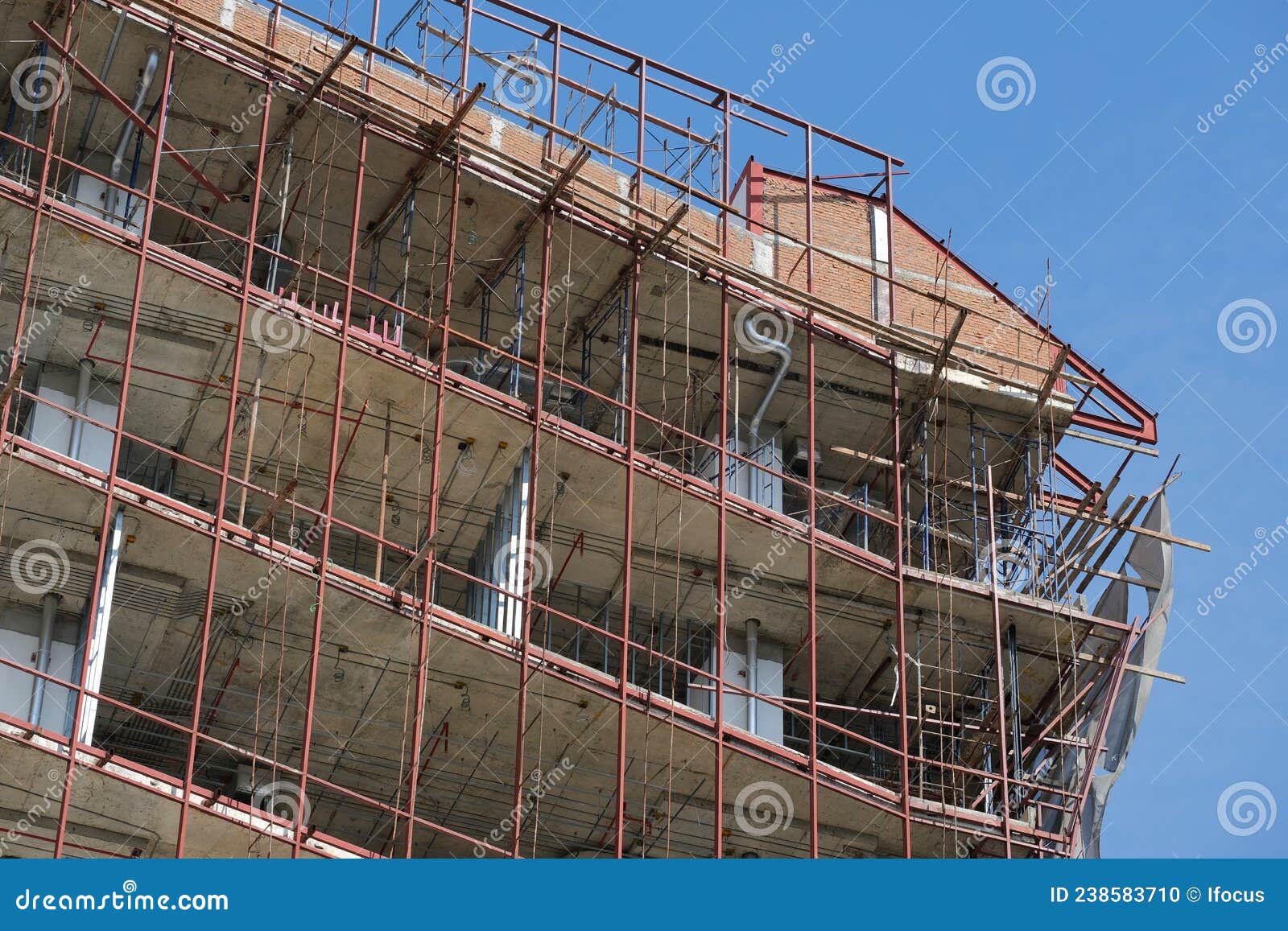 Building Under Construction with Apparent Structure Stock Photo - Image ...