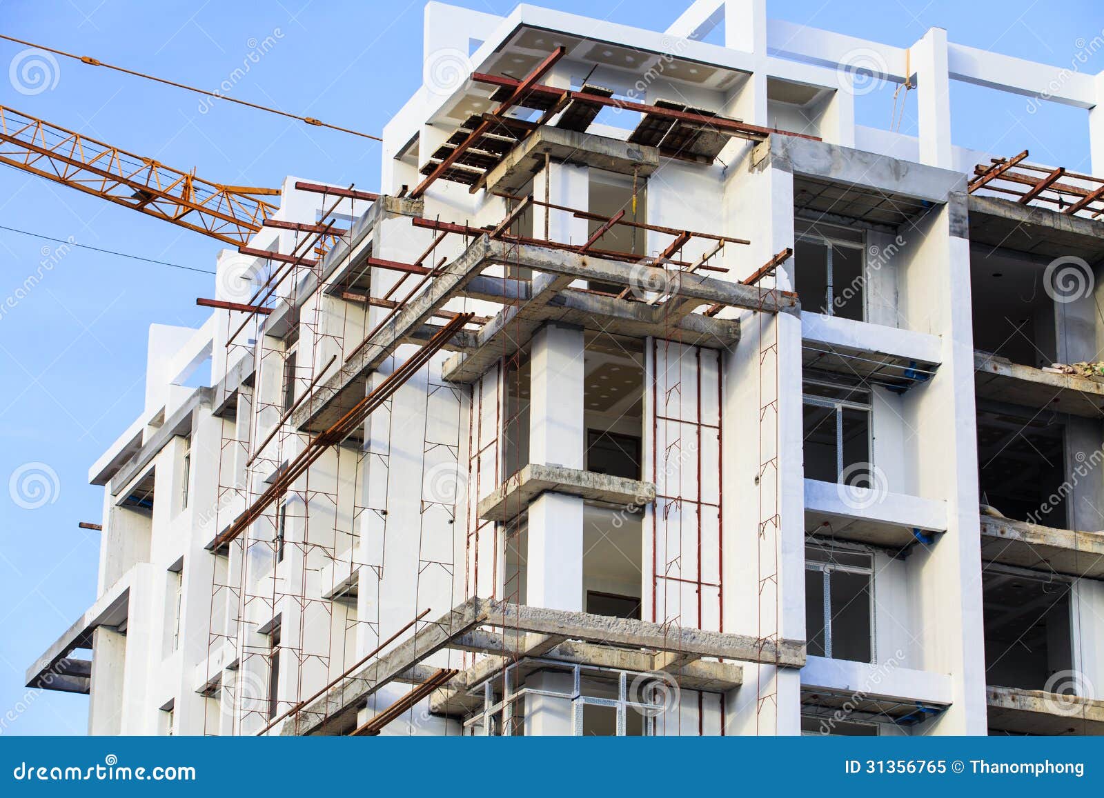 A Building Under Construction Stock Image - Image of bricks ...