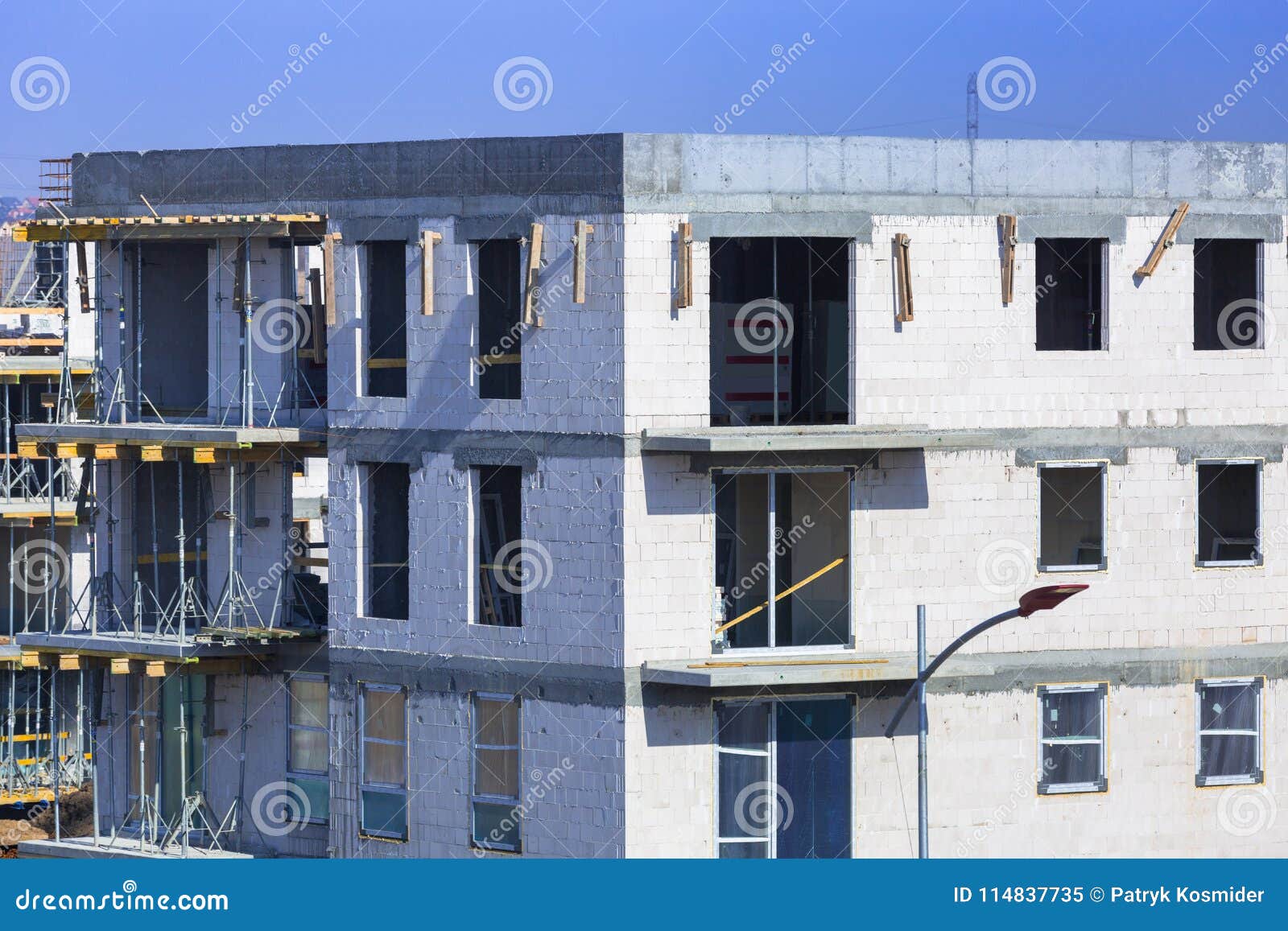 Building Under Construction Stock Image - Image of white, build: 114837735