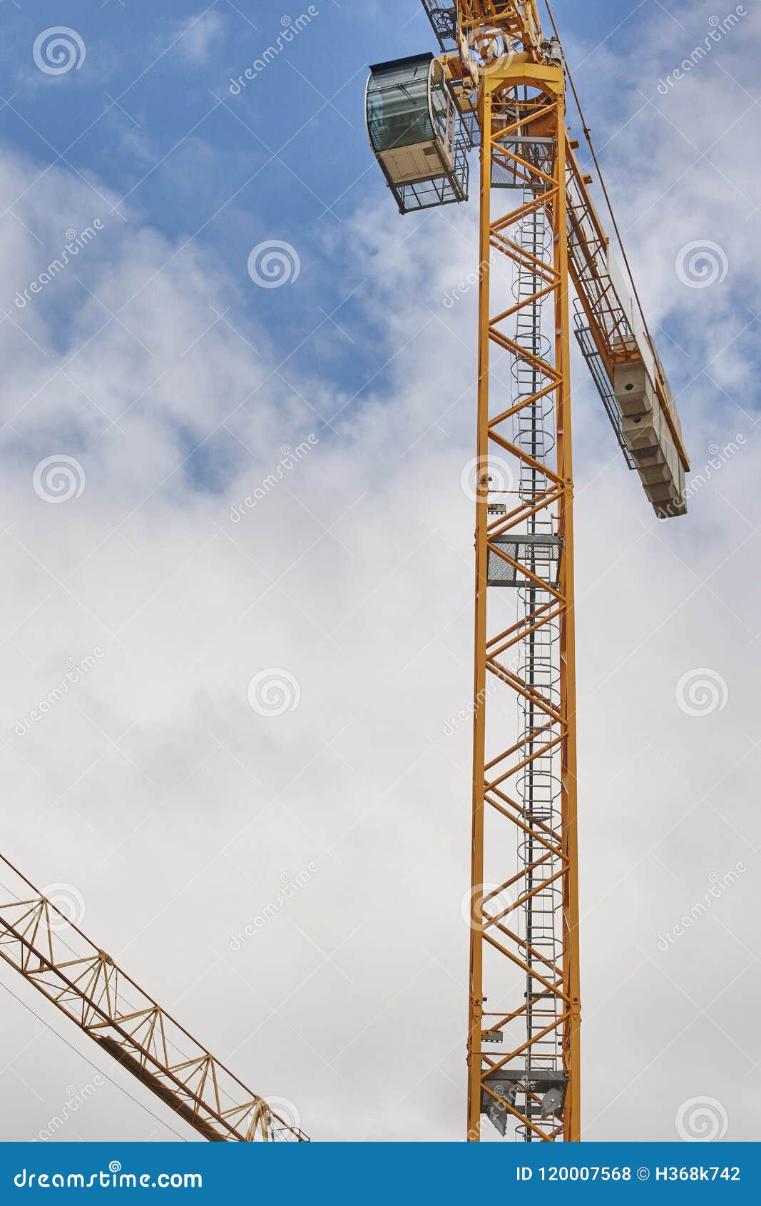 Building Under Construction. Crane Machinery Structure Stock Photo ...