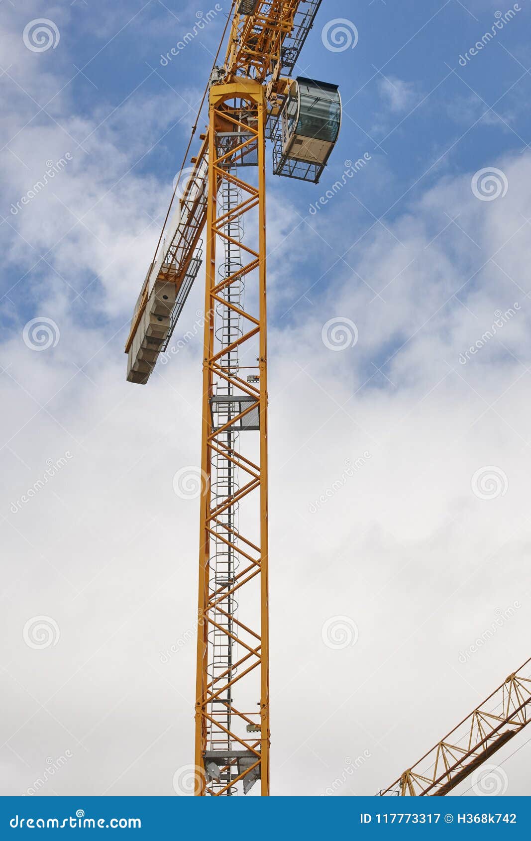 Building Under Construction. Crane Machinery Structure Stock Image ...