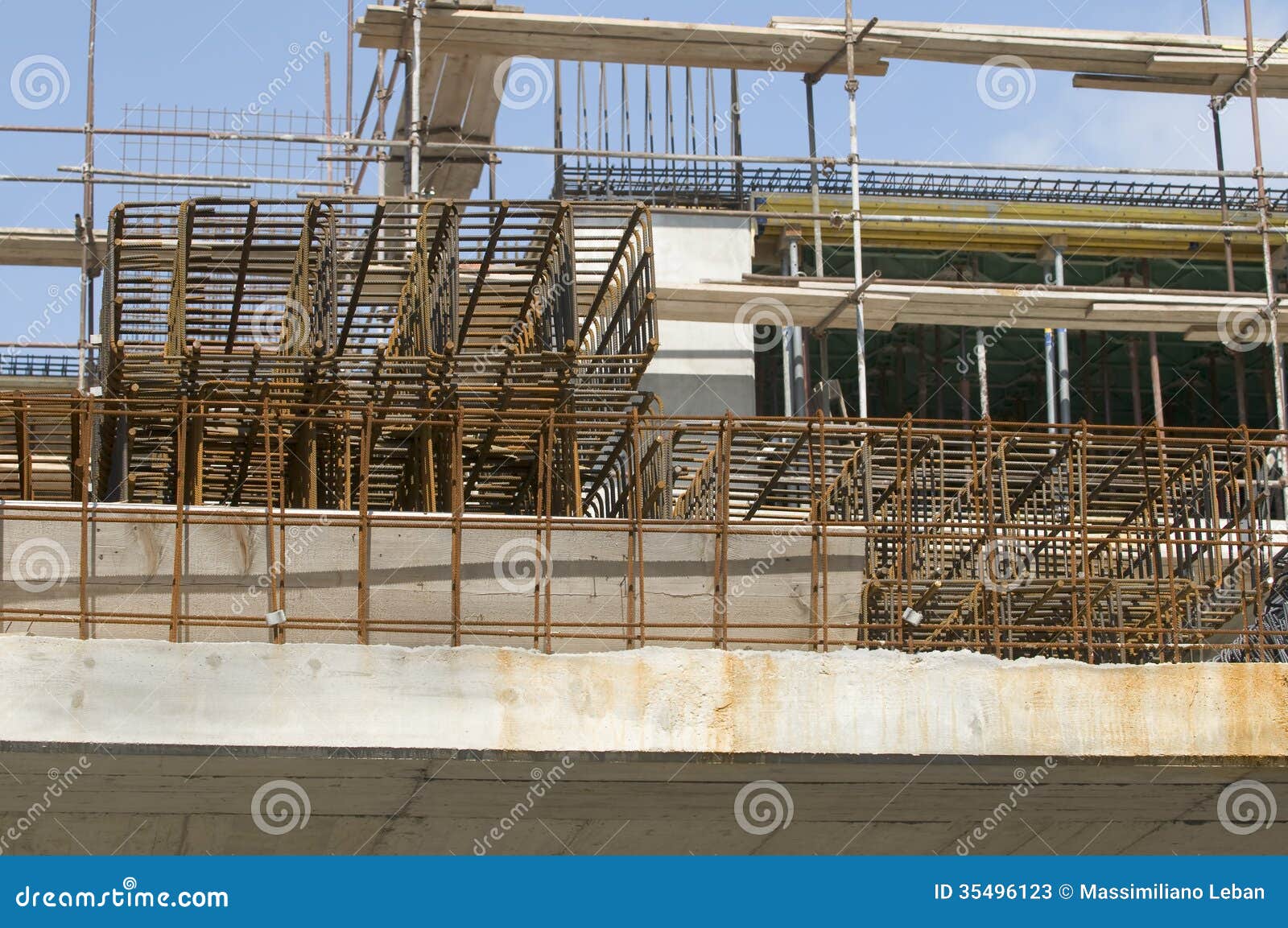 Building Under Construction Stock Image - Image of site, scaffolding ...