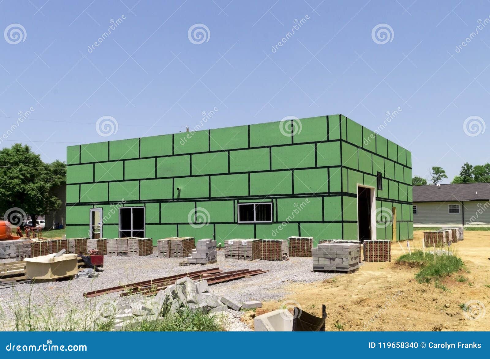 Building Under Construction Focus on Building Stock Photo - Image of ...