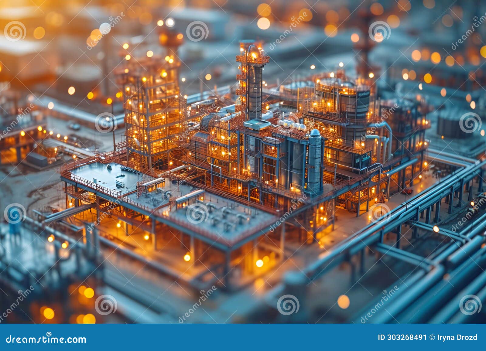 Building Under Construction Industrial Development, Technology Concept ...