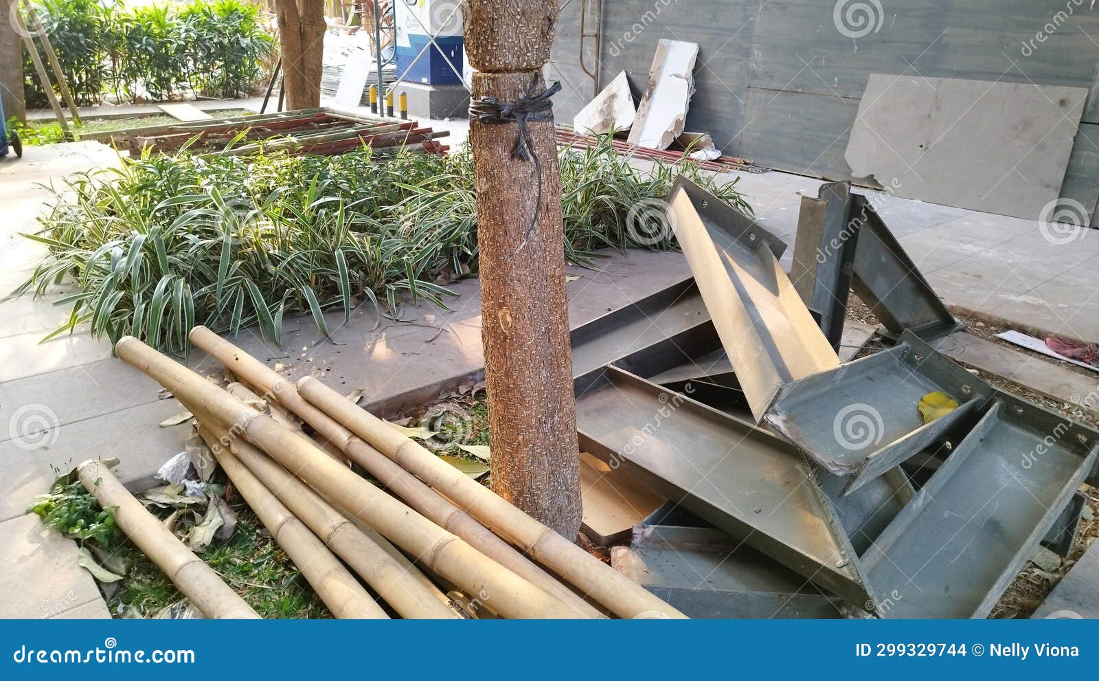 Building Under Construction with Many Material Stock Photo - Image of ...