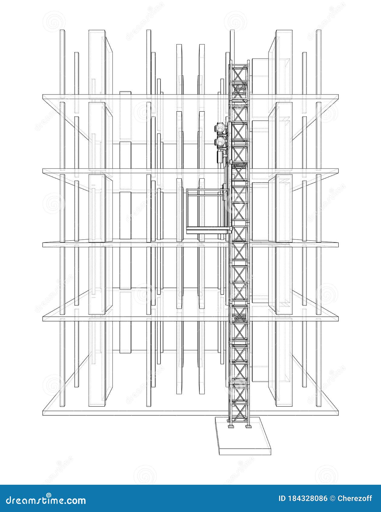 Mast Lifts Outline. Vector | CartoonDealer.com #182956903