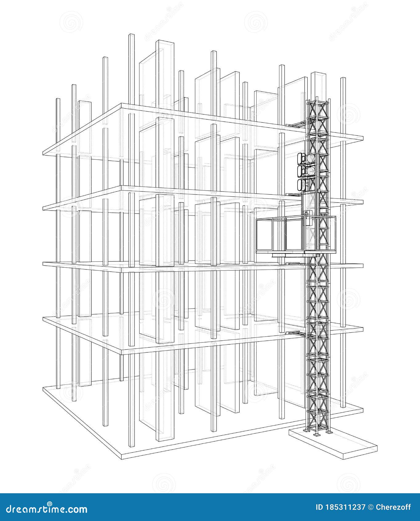 Mast Lifts Outline. Vector | CartoonDealer.com #182956903
