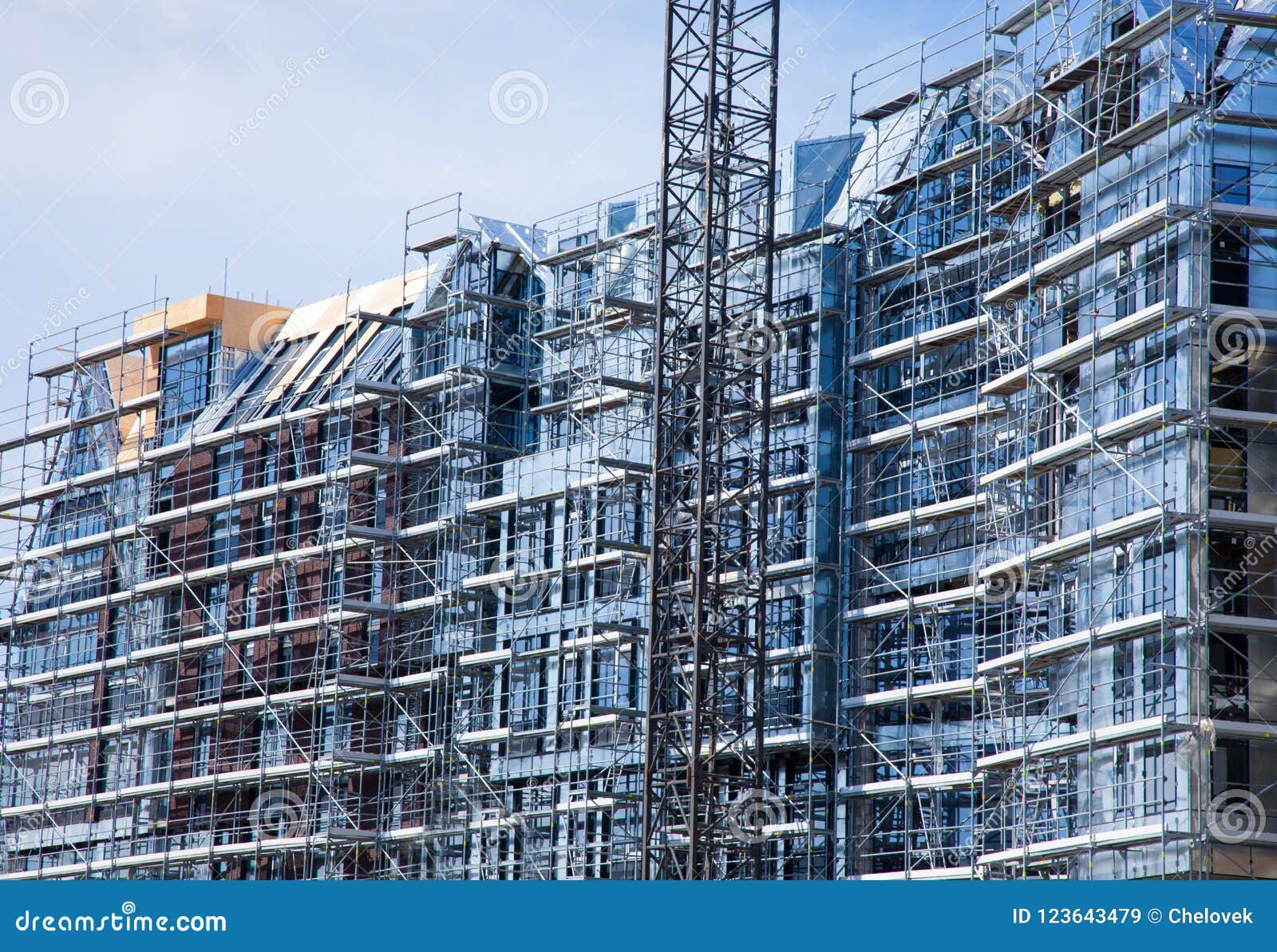 Building Under Construction Stock Image - Image of large, equipment ...