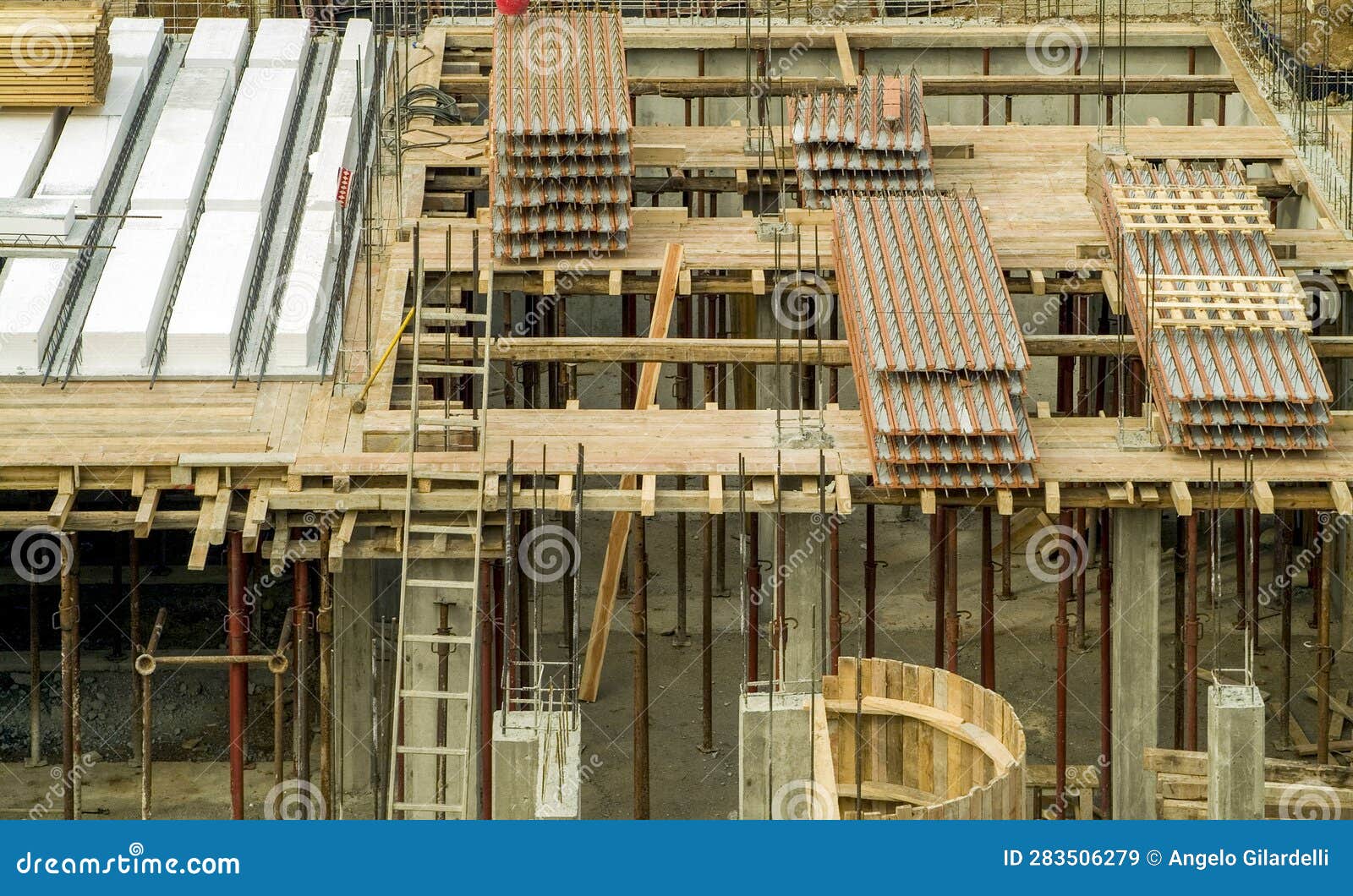 Building Under Construction, Preparation of Ground Floor Slab Stock ...