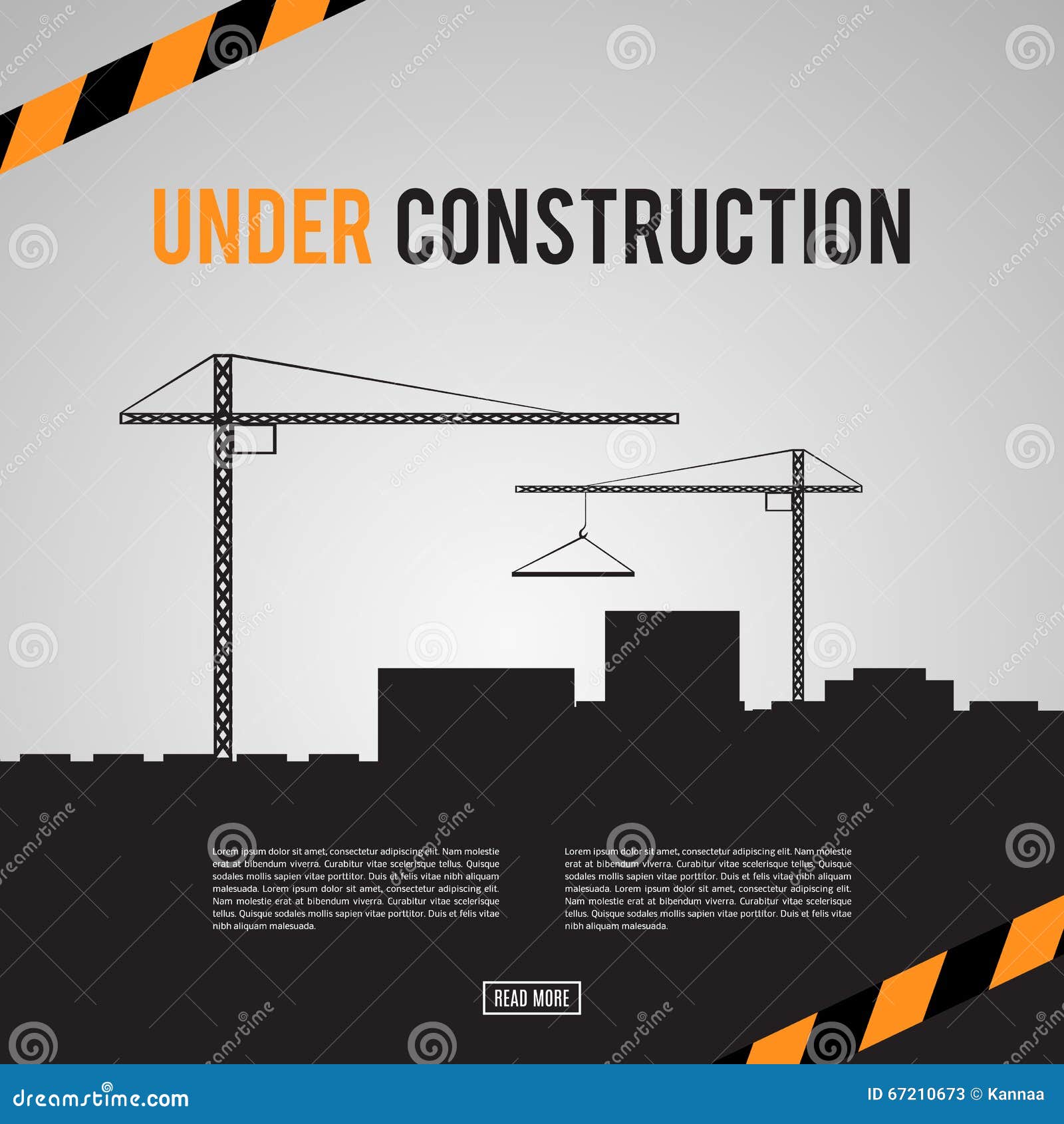 Building Under Construction Site Stock Vector - Illustration of crane ...