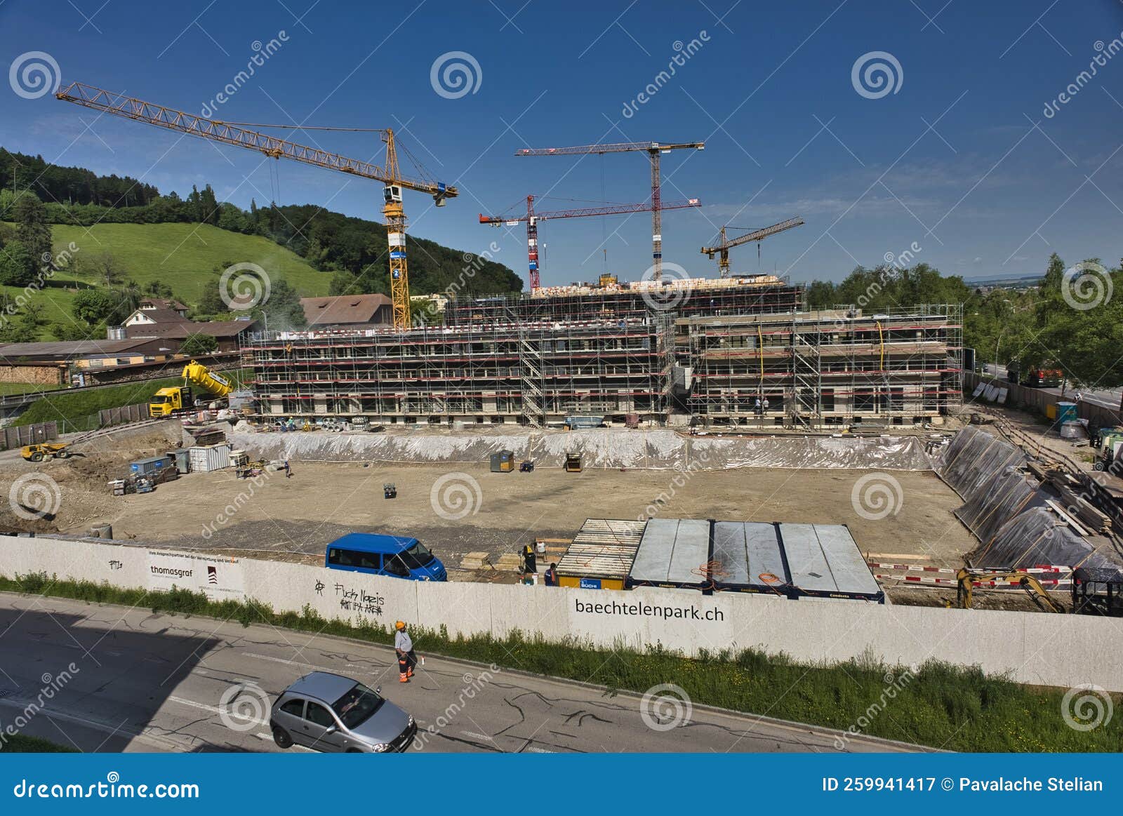 Building Under Construction in the Suburbs of the City of Bern Editorial Photography - Image of ...