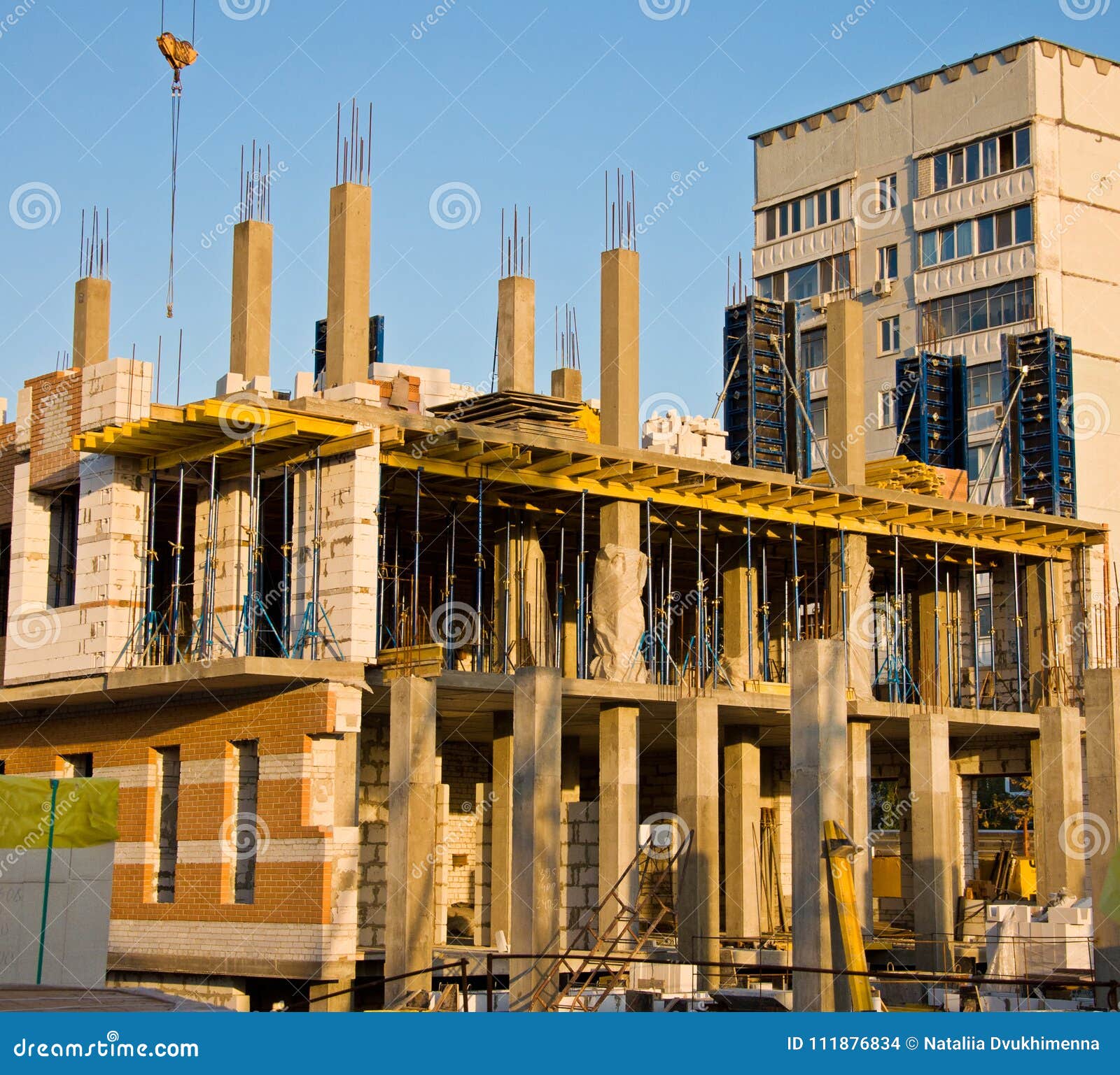 Building Under Construction. Formwork Systems in Construction Stock ...