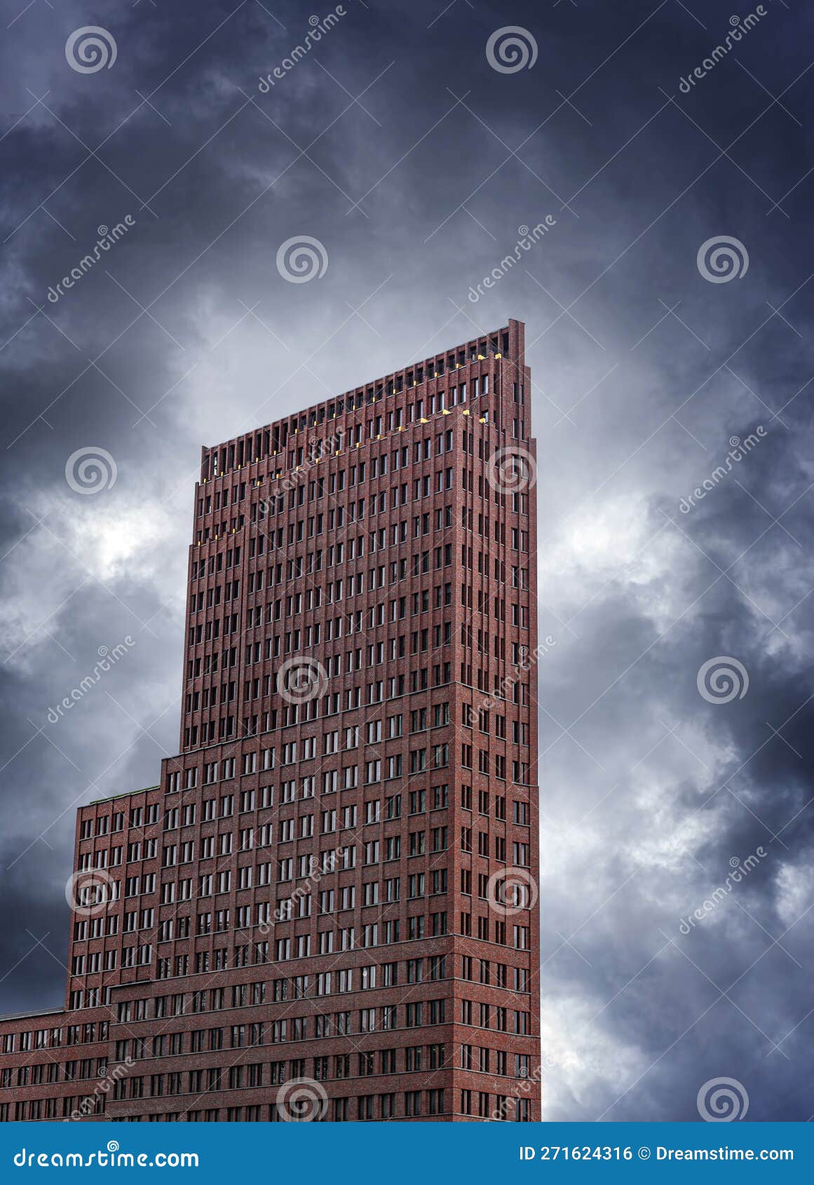 Building Under the Dark Storm Clouds. Stock Photo - Image of home ...