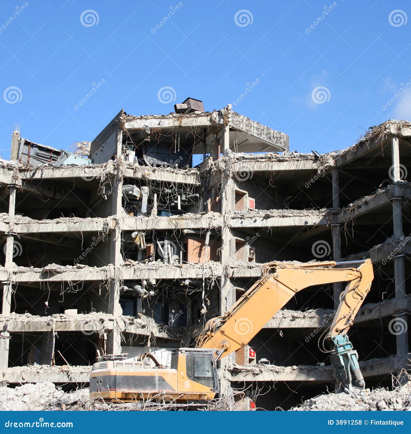 Building under demolition stock photo. Image of building - 3891258