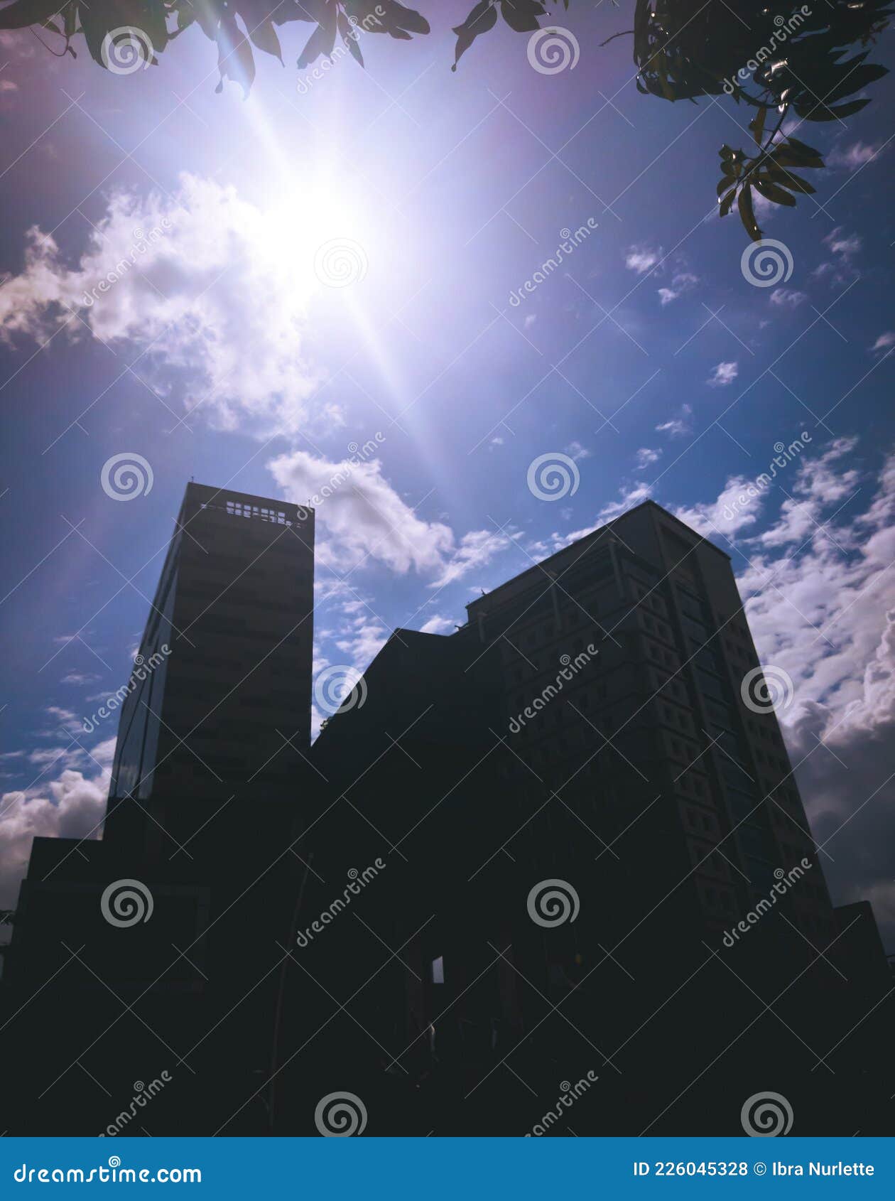 The Building is Under the Hot Sun Stock Photo - Image of cumulus, cloud ...