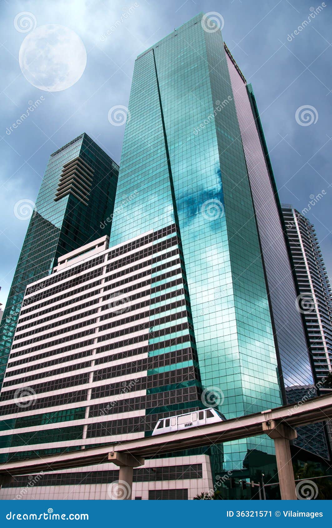 Building under moonlight stock image. Image of modern - 36321571