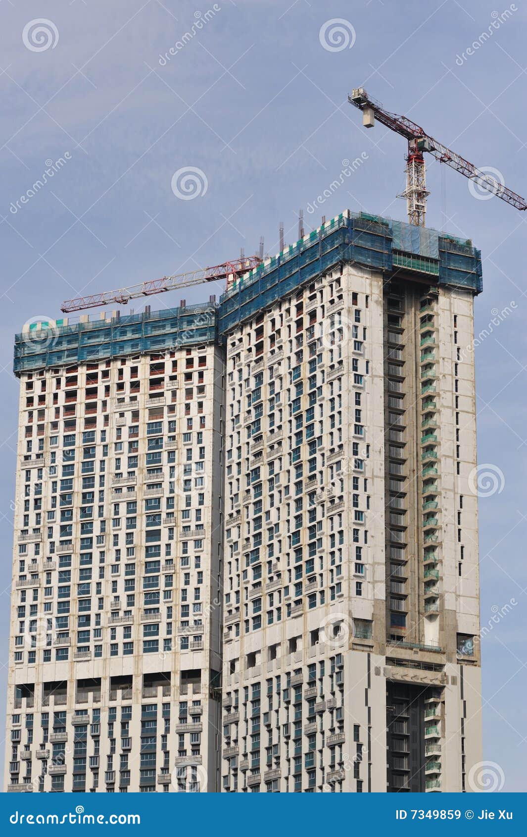 Building Undergoing Construction Stock Image - Image of place, crane ...