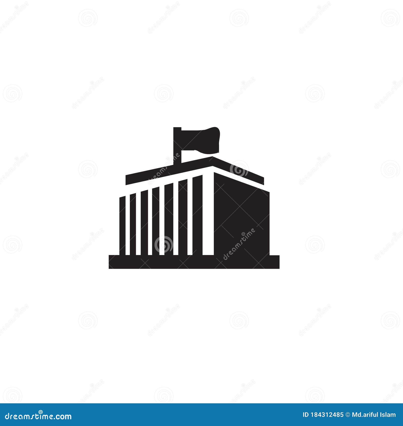Building, University, Museum Icon Vector Logo Template Illustration ...