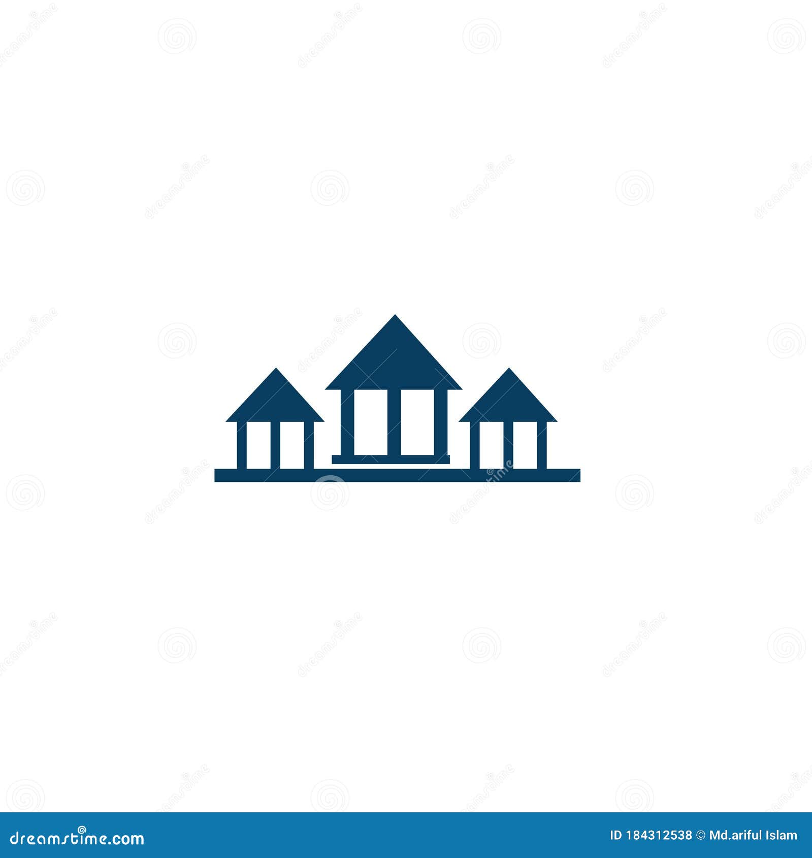 Building, University, Museum Icon Vector Logo Template Illustration ...