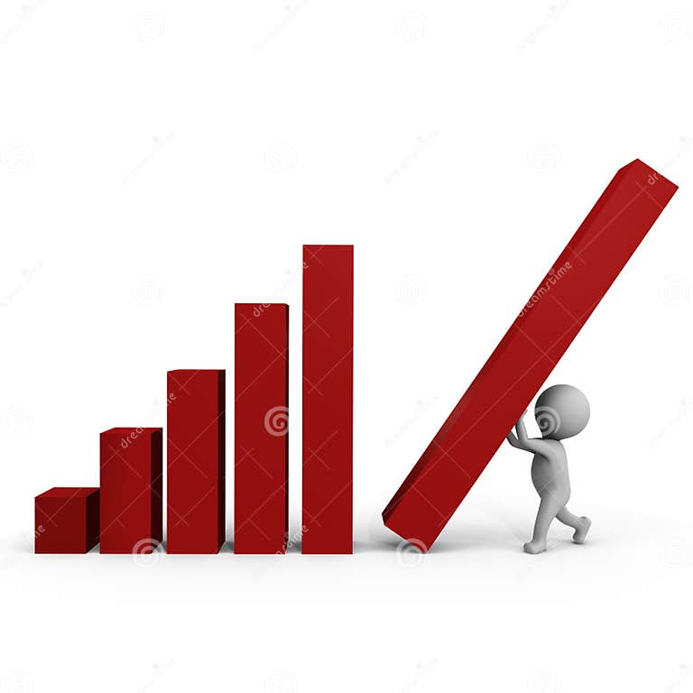 Building Up the Charts - a 3d Image Stock Illustration - Illustration ...