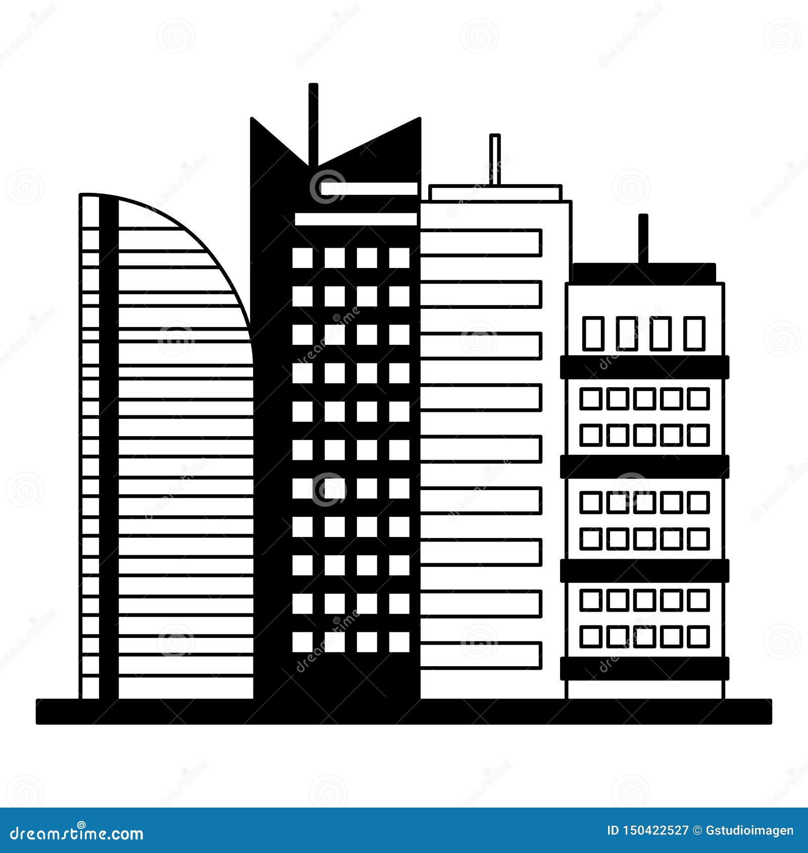 Building Urban City Vector Illustration Stock Illustration ...