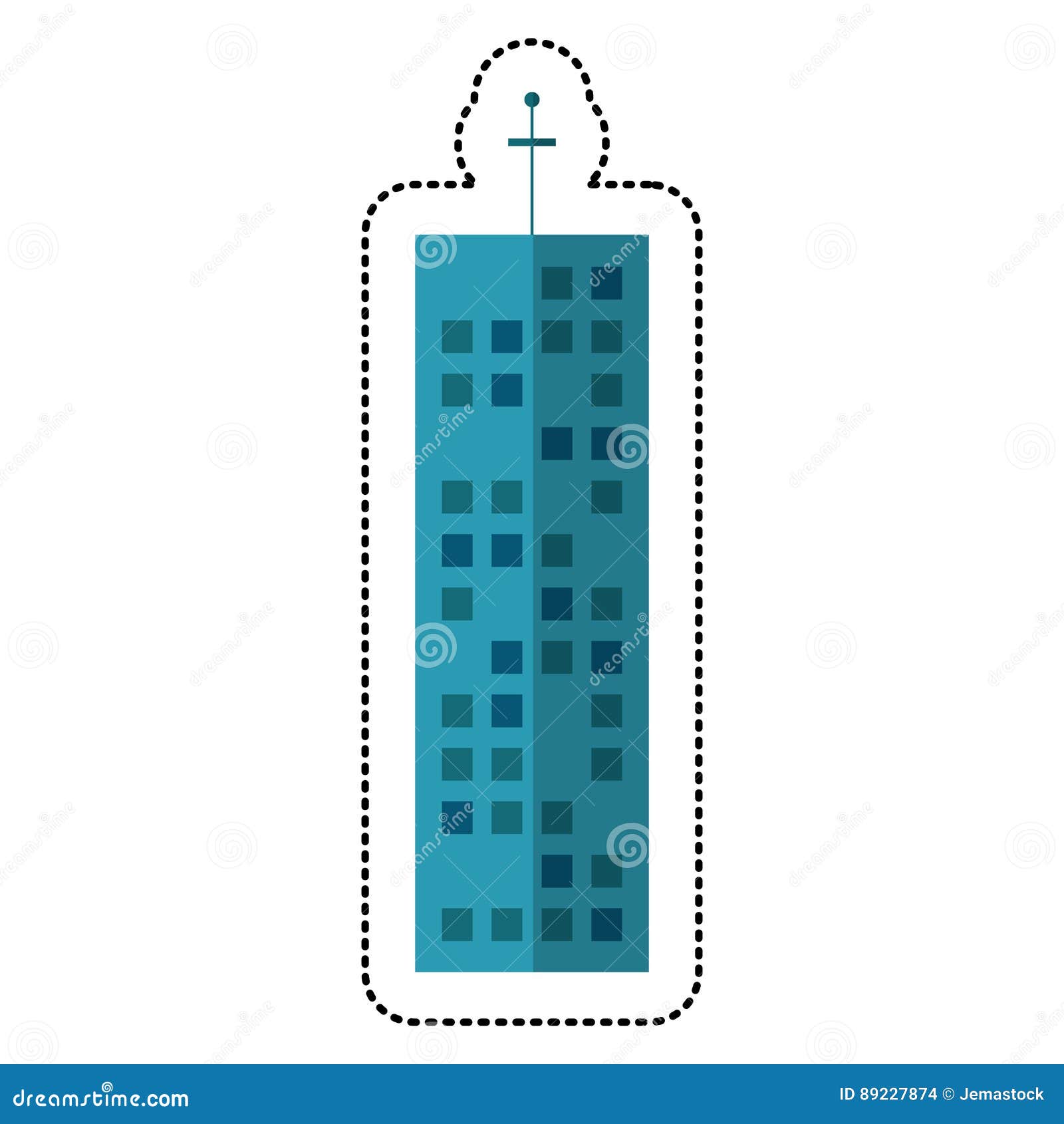 Building Urban Skyscraper Shadow Stock Illustration - Illustration of ...