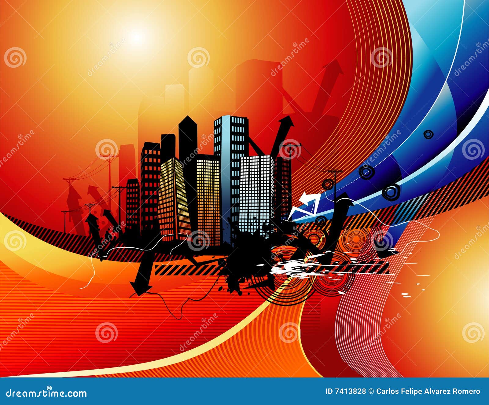 Building Vector Composition Stock Vector - Illustration of building ...