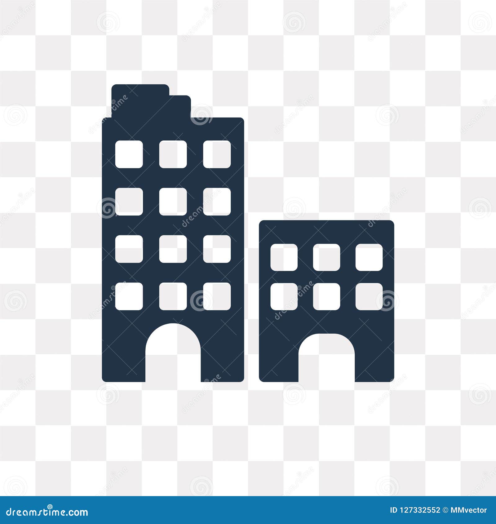 Building Vector Icon Isolated on Transparent Background, Building ...