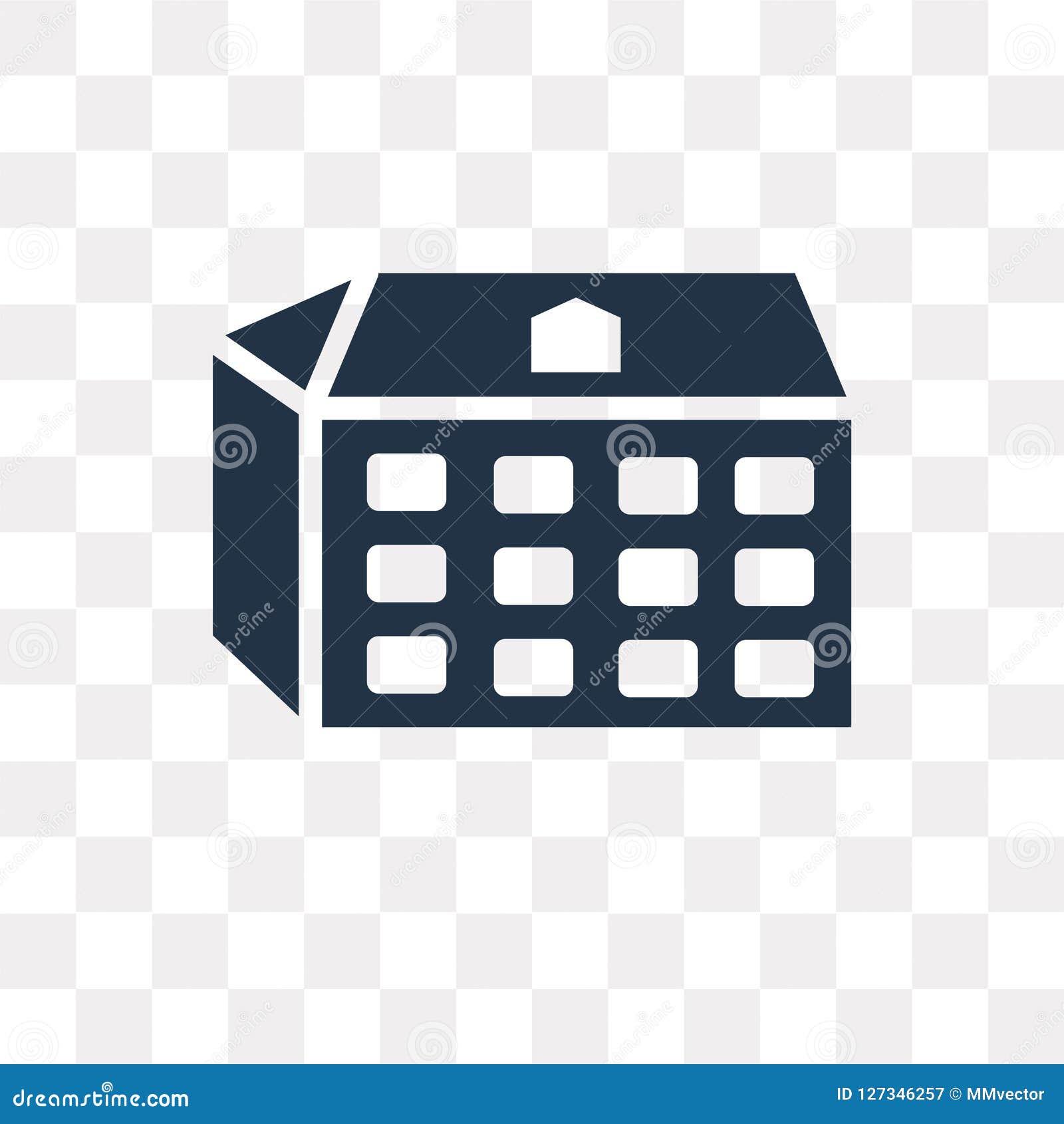 Building Vector Icon Isolated on Transparent Background, Building ...
