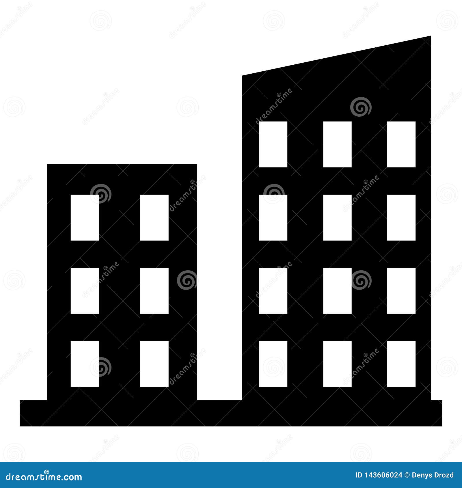 Building Vector Icon. Monochrome Vector Icon Illustration Stock ...