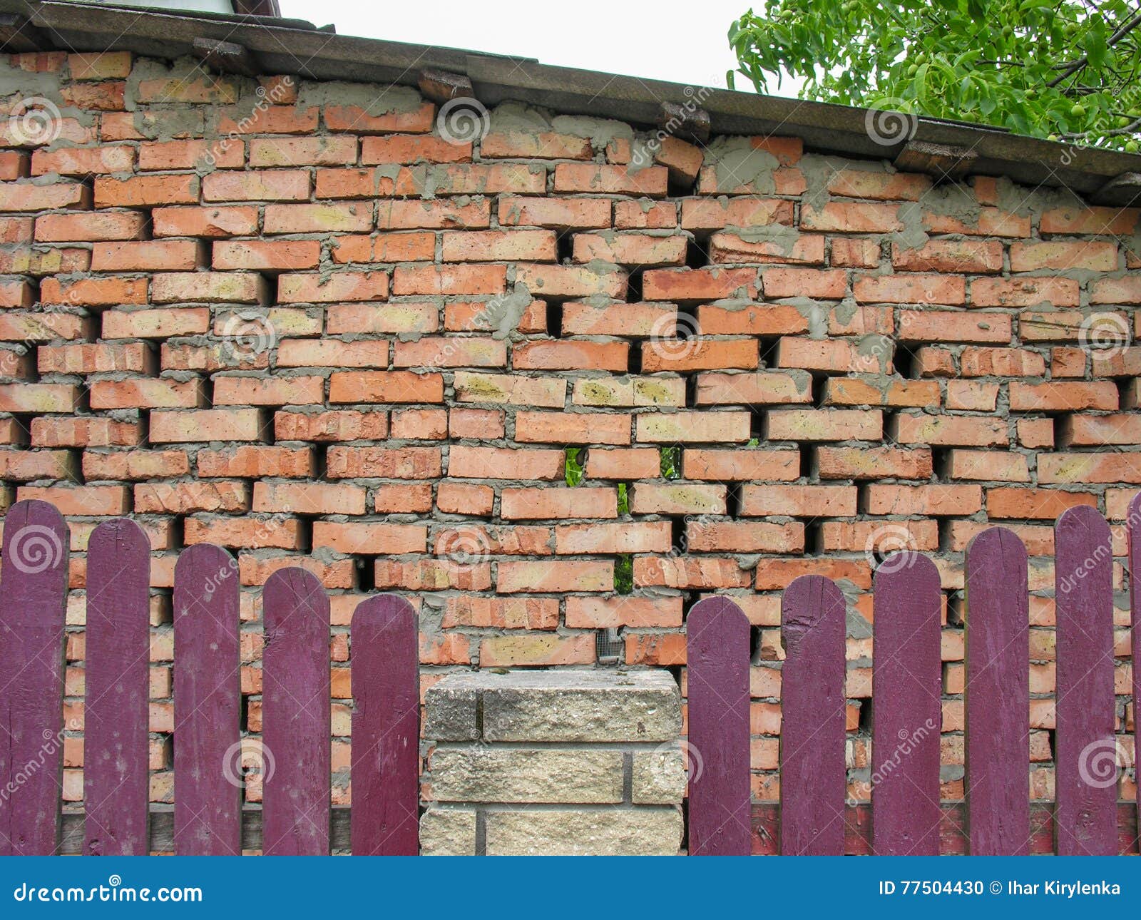 Building of the Wall Built of Brick Masonry Stock Photo - Image of ...