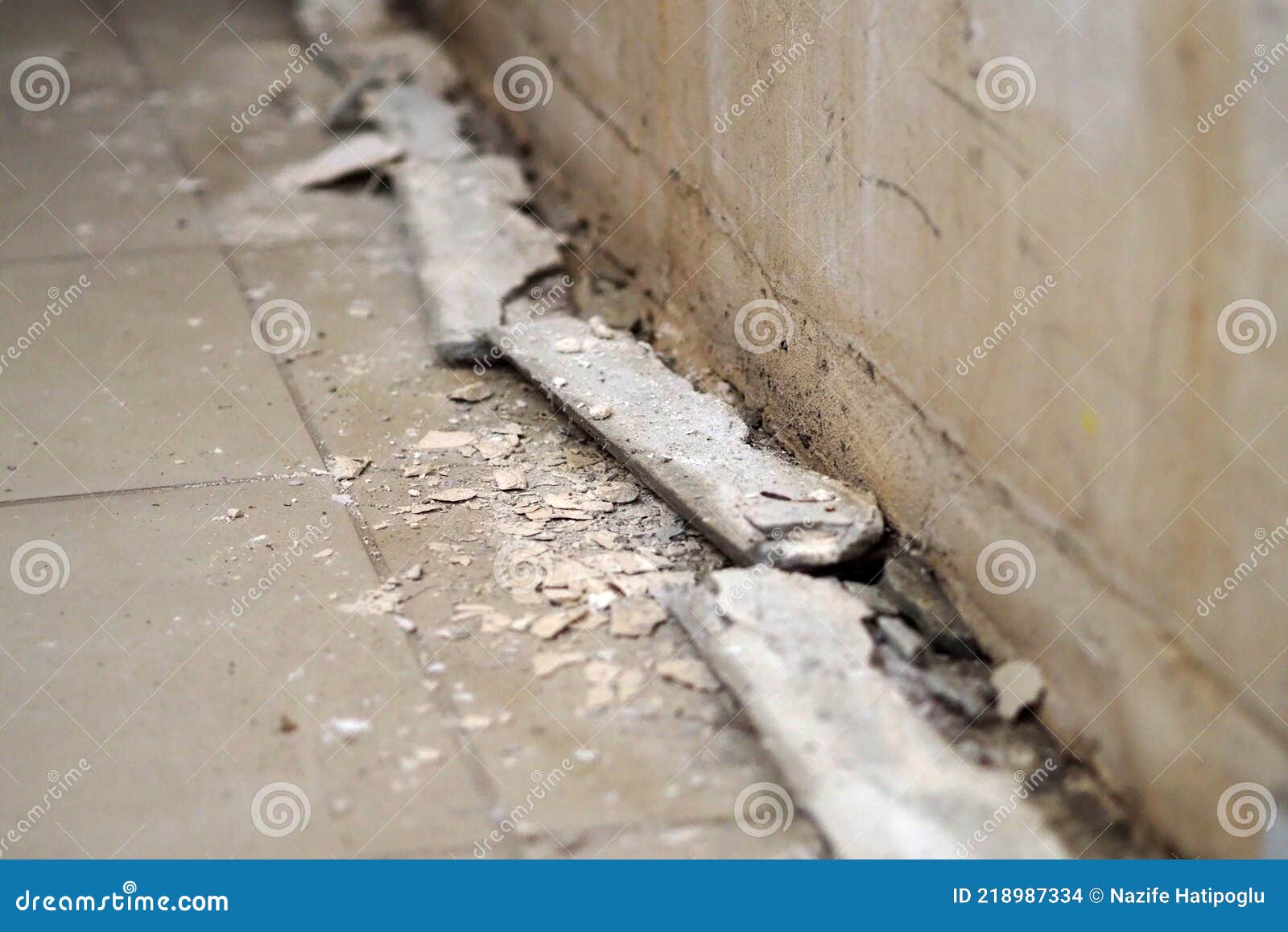 The Building Wall Damaged by Moisture and Water, Water and Moisture on ...