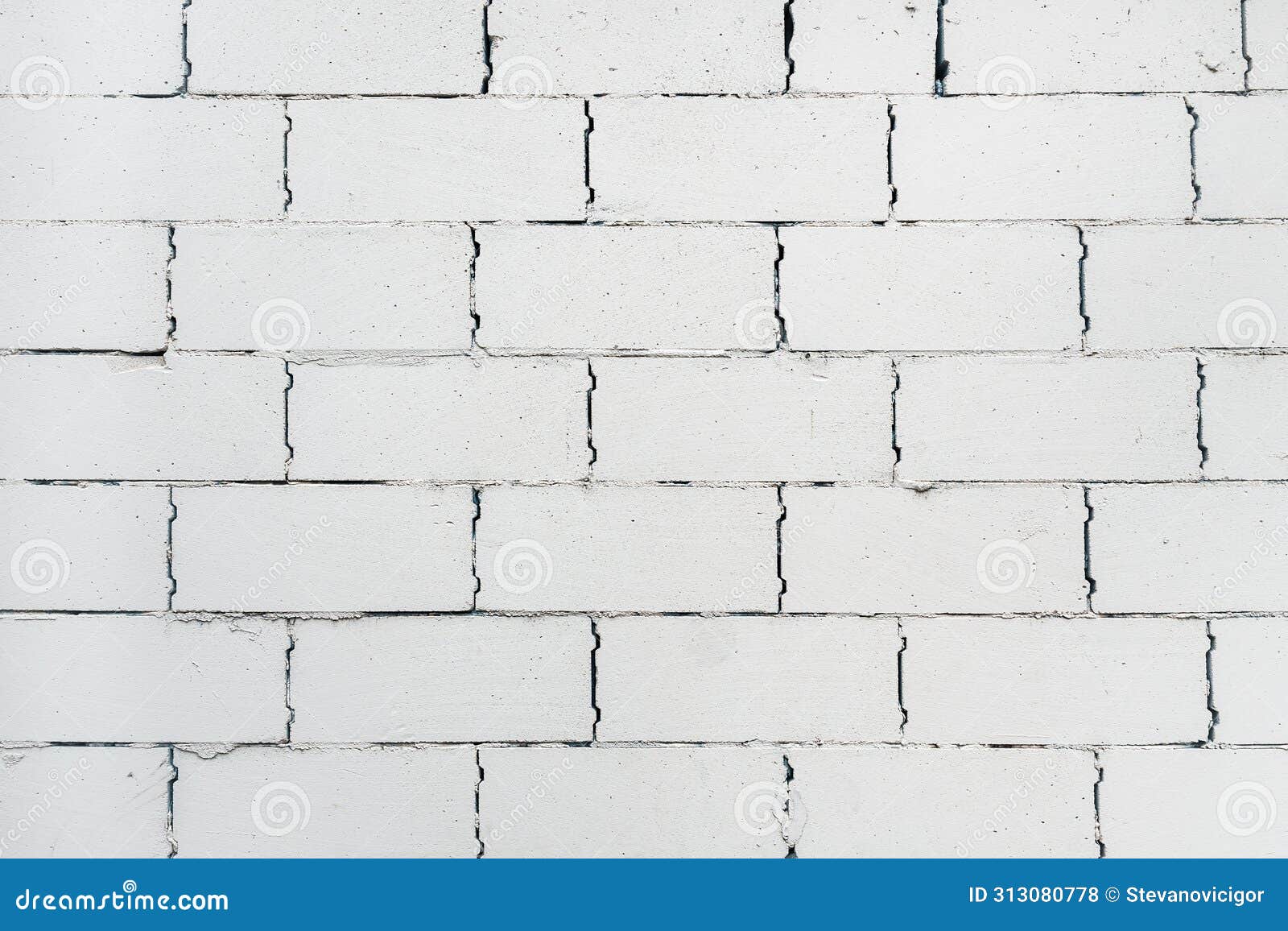 Building Wall Made of White Concrete Blocks, Architecture and ...