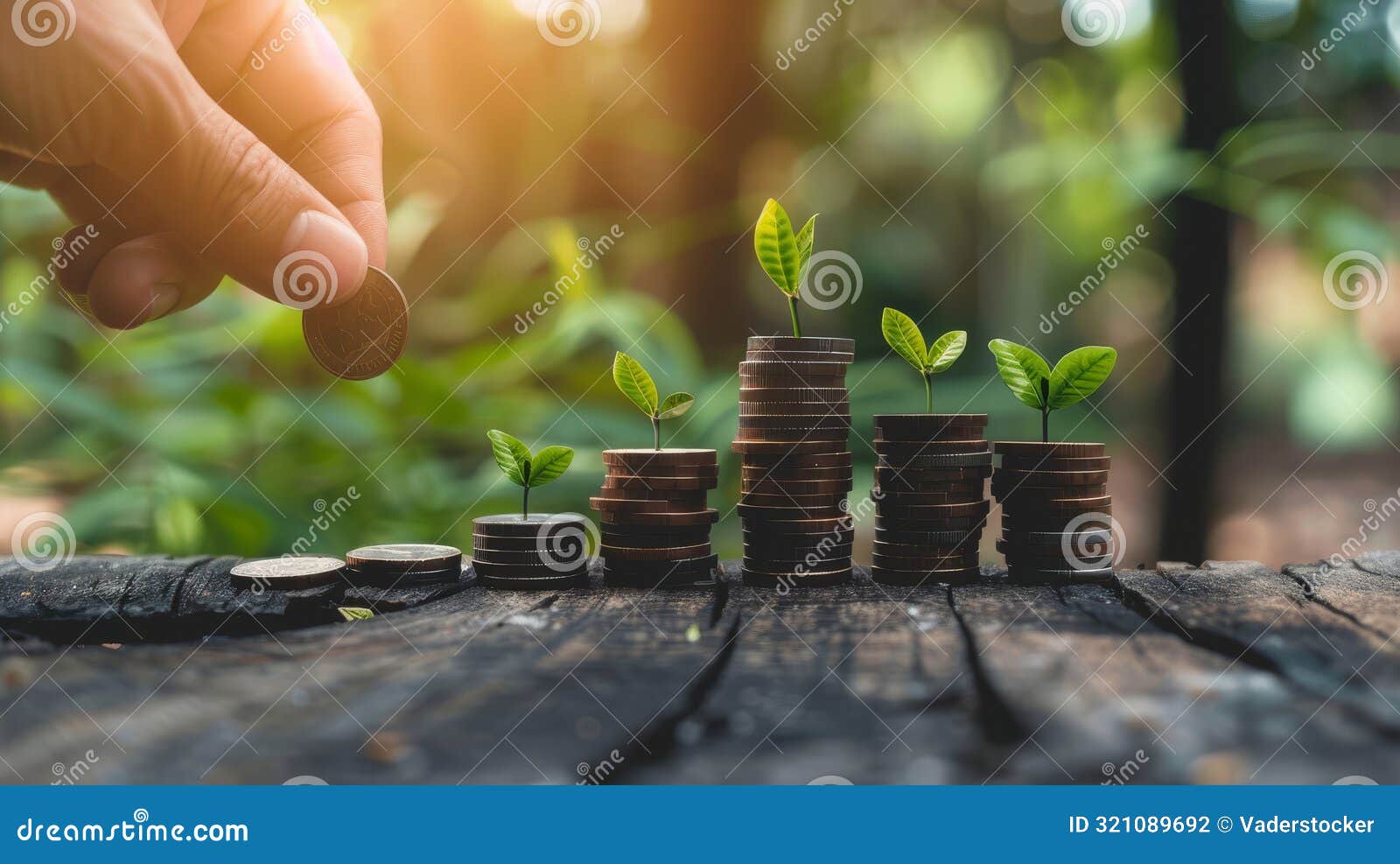 Building Wealth With Miniature Houses On Coins - Generative AI Stock ...