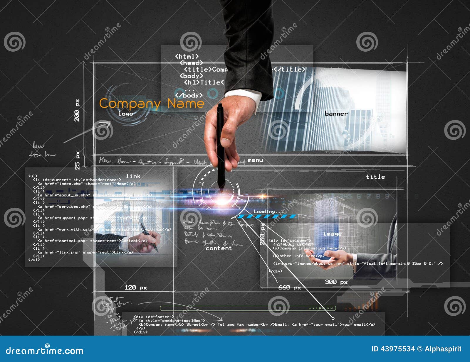 Building a website stock photo. Image of javascript, link - 43975534